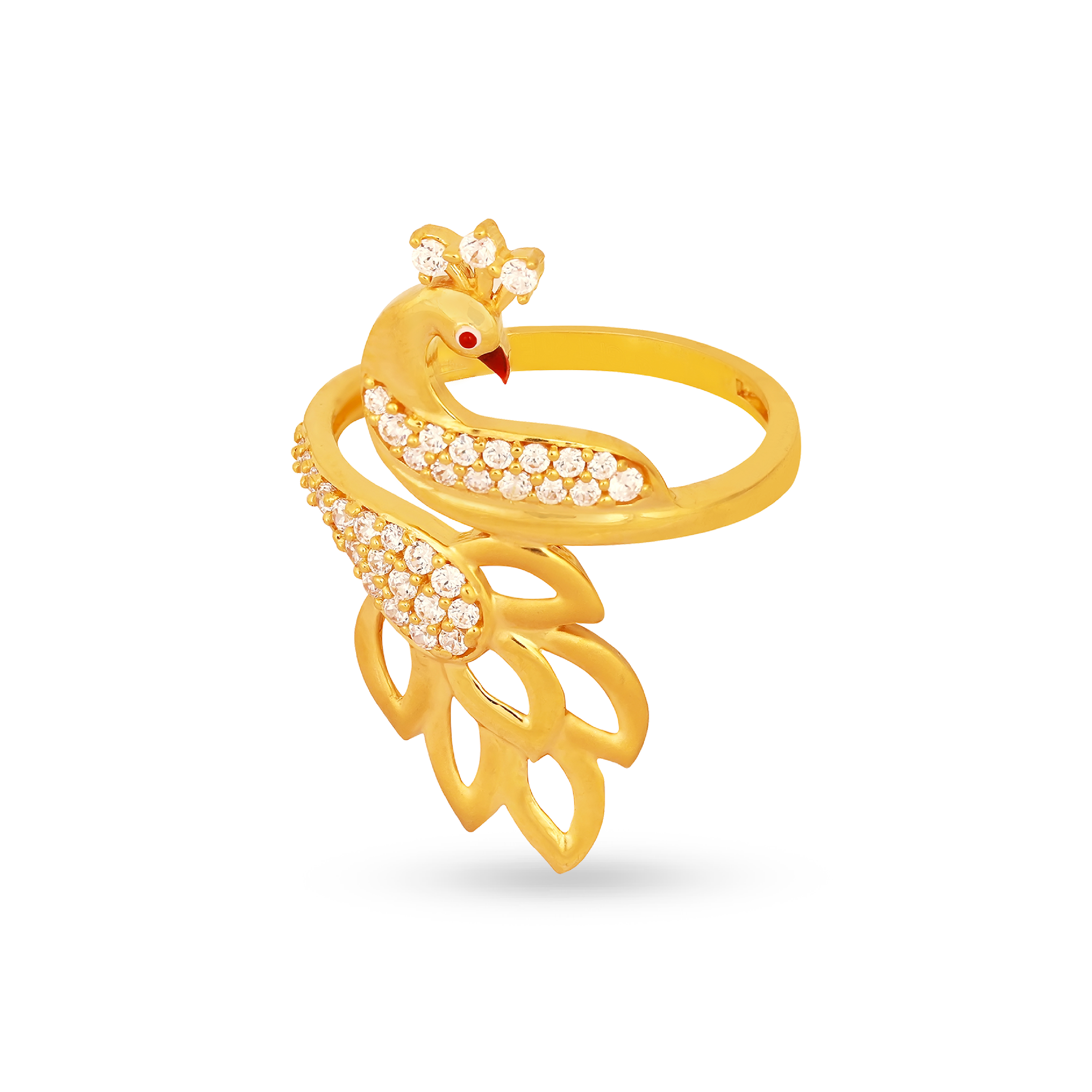 Buy Dazzling Peacock Gold Ring |GRT Jewellers