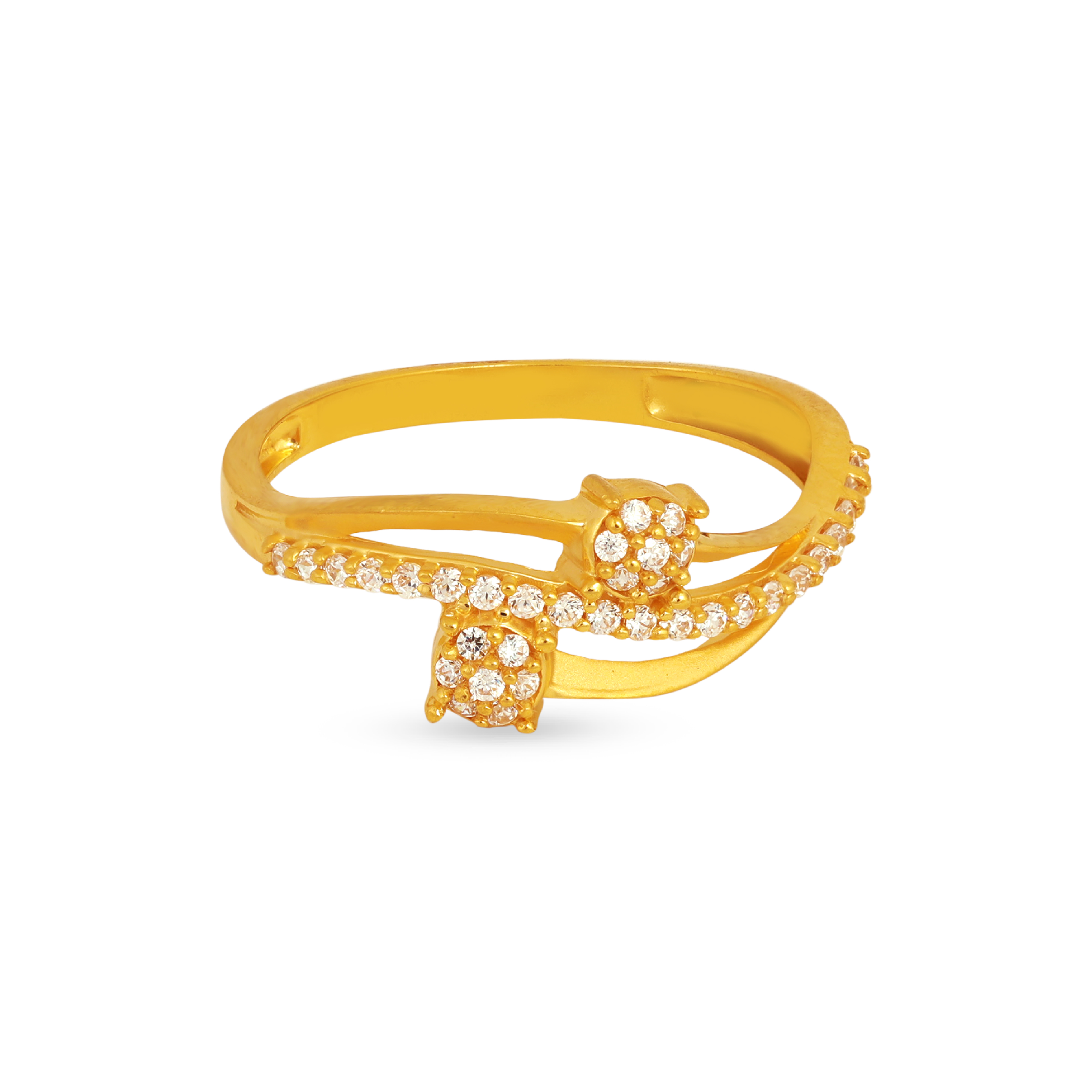 Buy Scintillating Swirly Gold Rings |GRT Jewellers