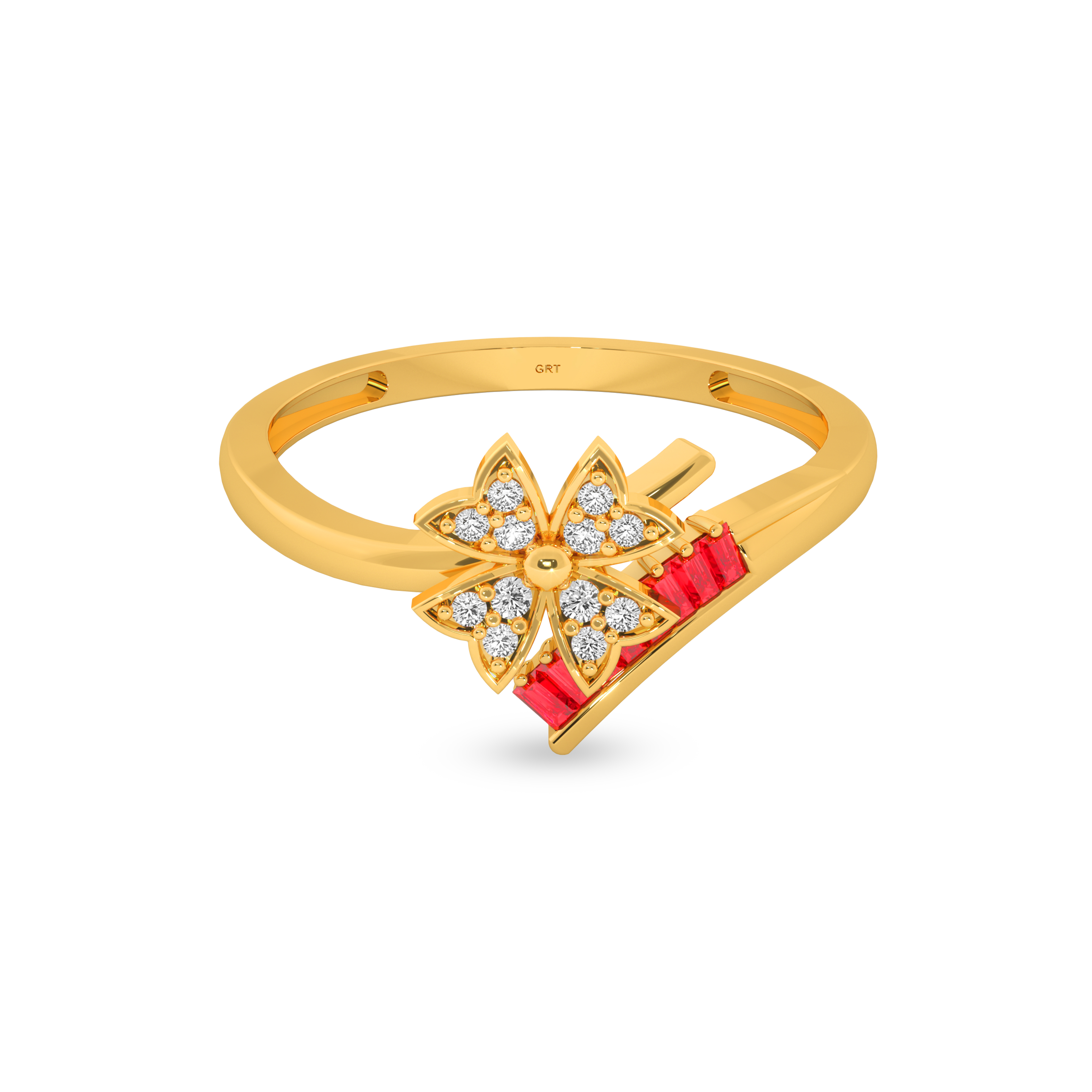 Shop Mesmerizing Floral Gold Ring at GRT Jewels | Exquisite Casual ...