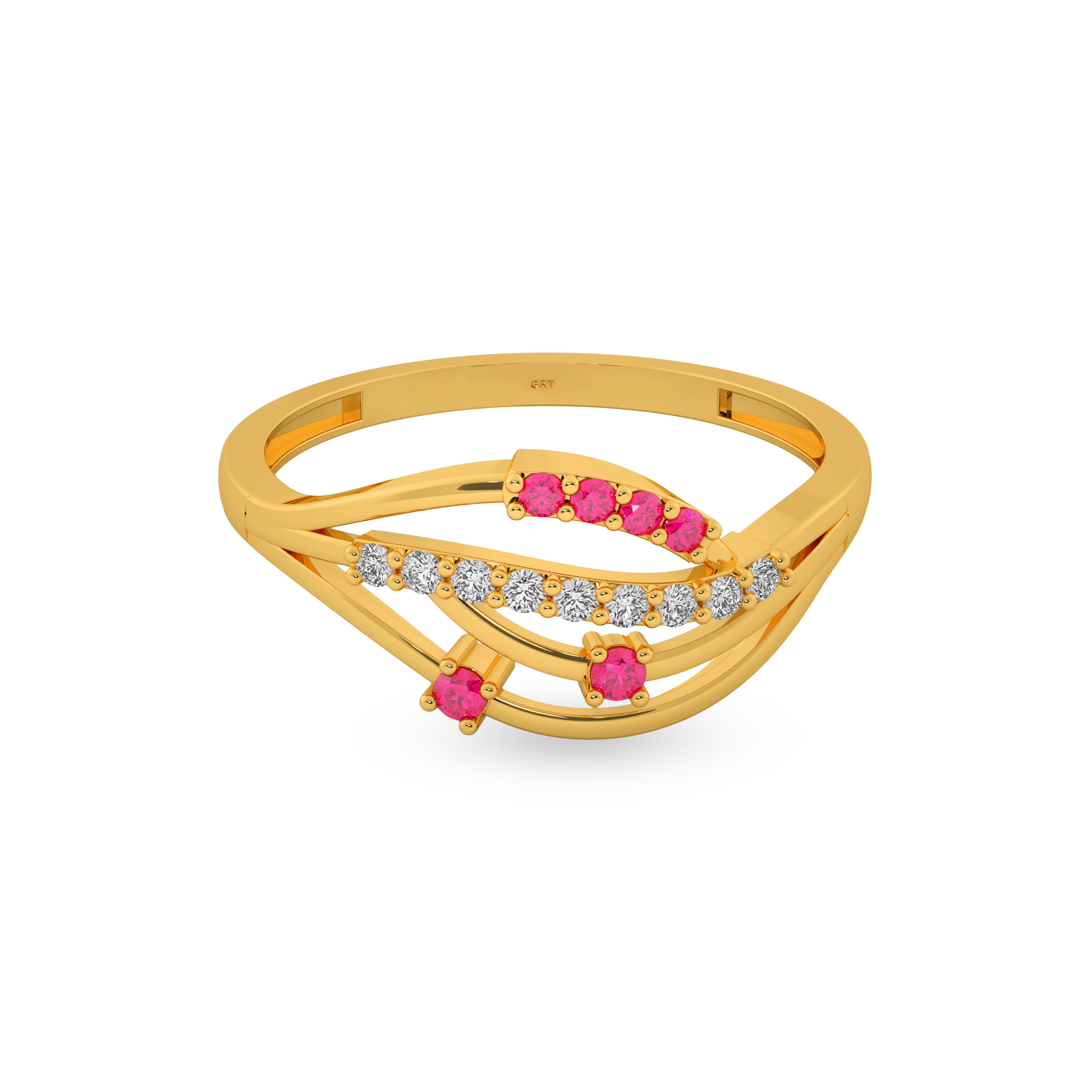 Buy Gleaming Color Stone Gold Ring |GRT Jewellers