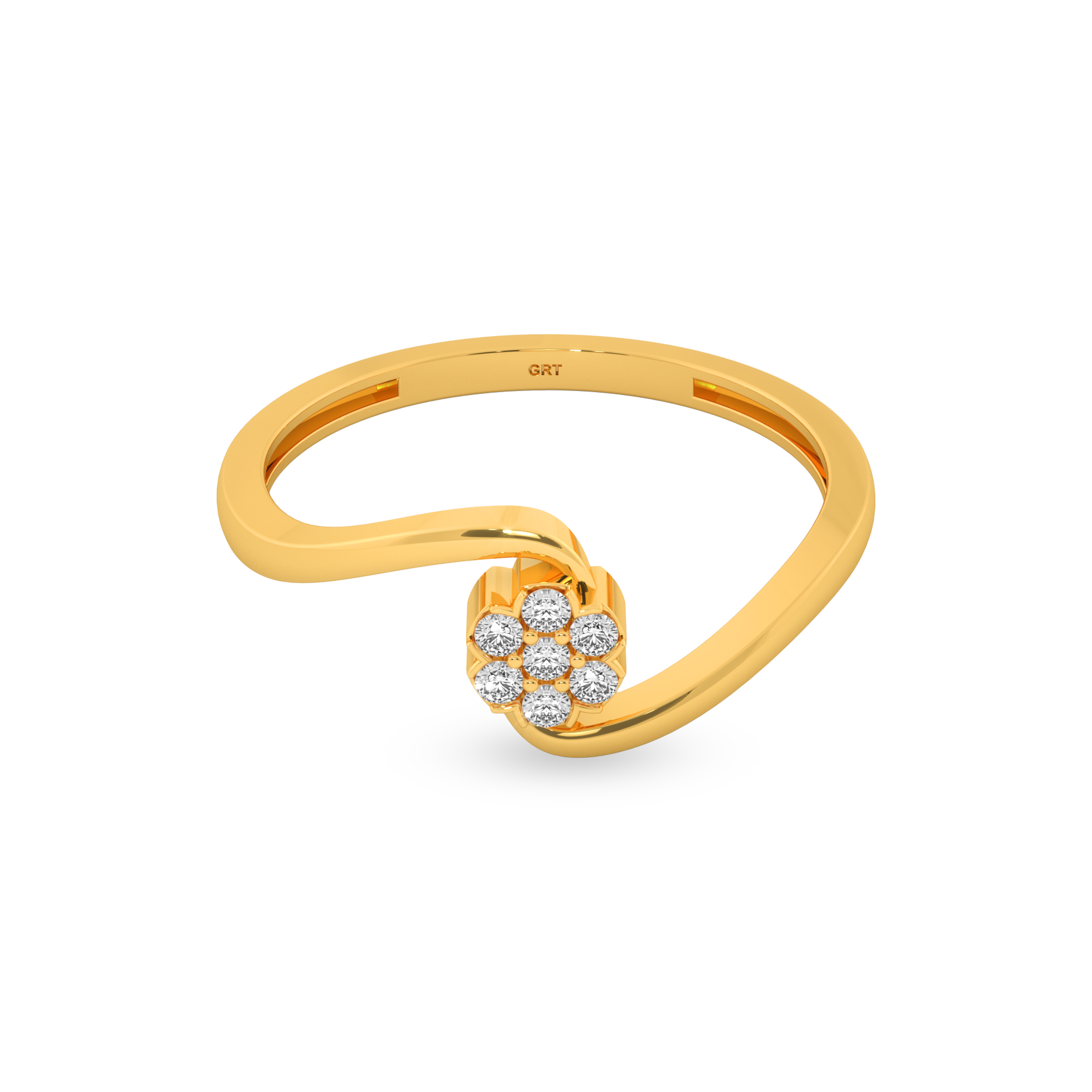 Shop Glossy Floral Gold Ring | Casual Gold Rings | Indian Jewellery Online