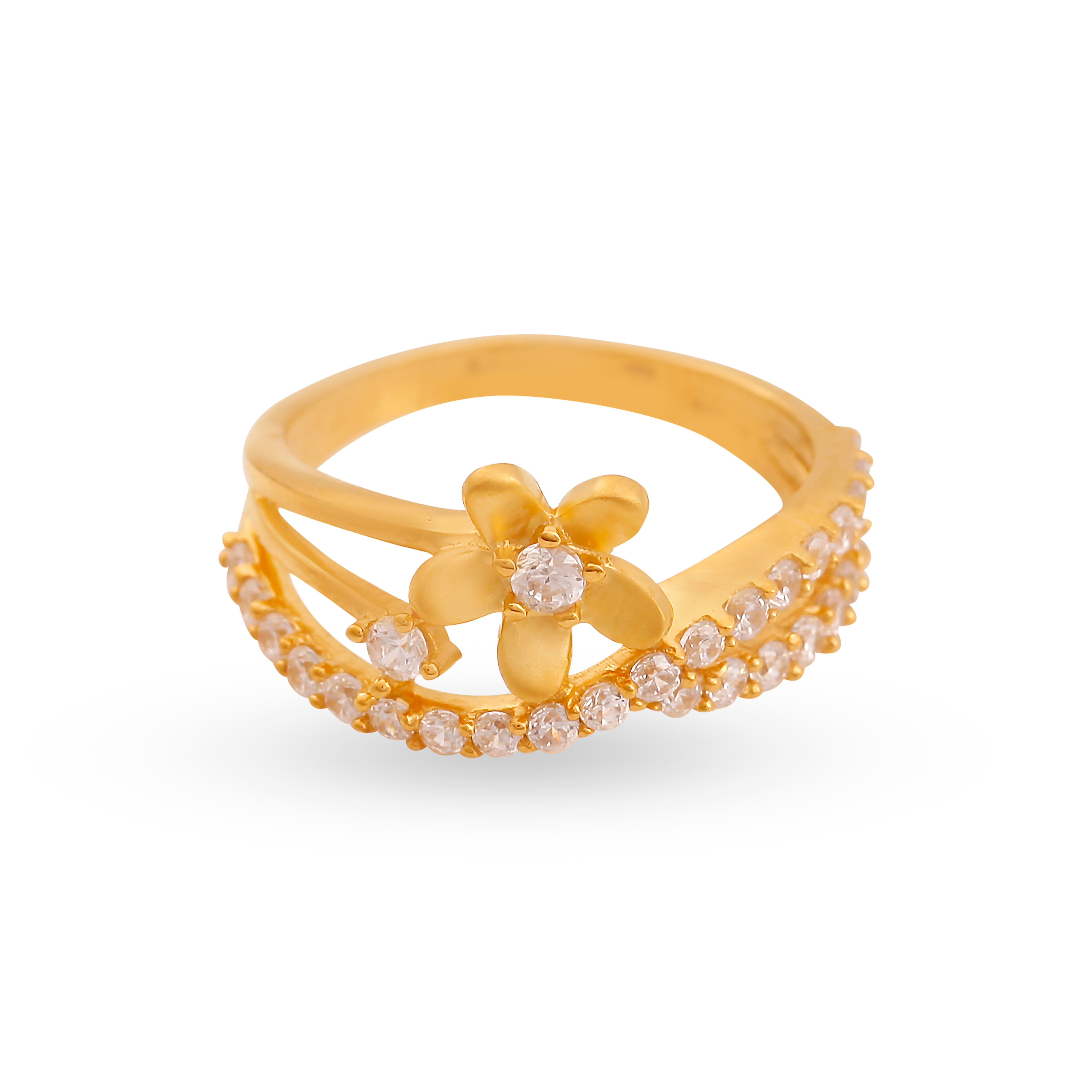 Buy Magnifiecnt Flora Gold Ring |GRT Jewellers