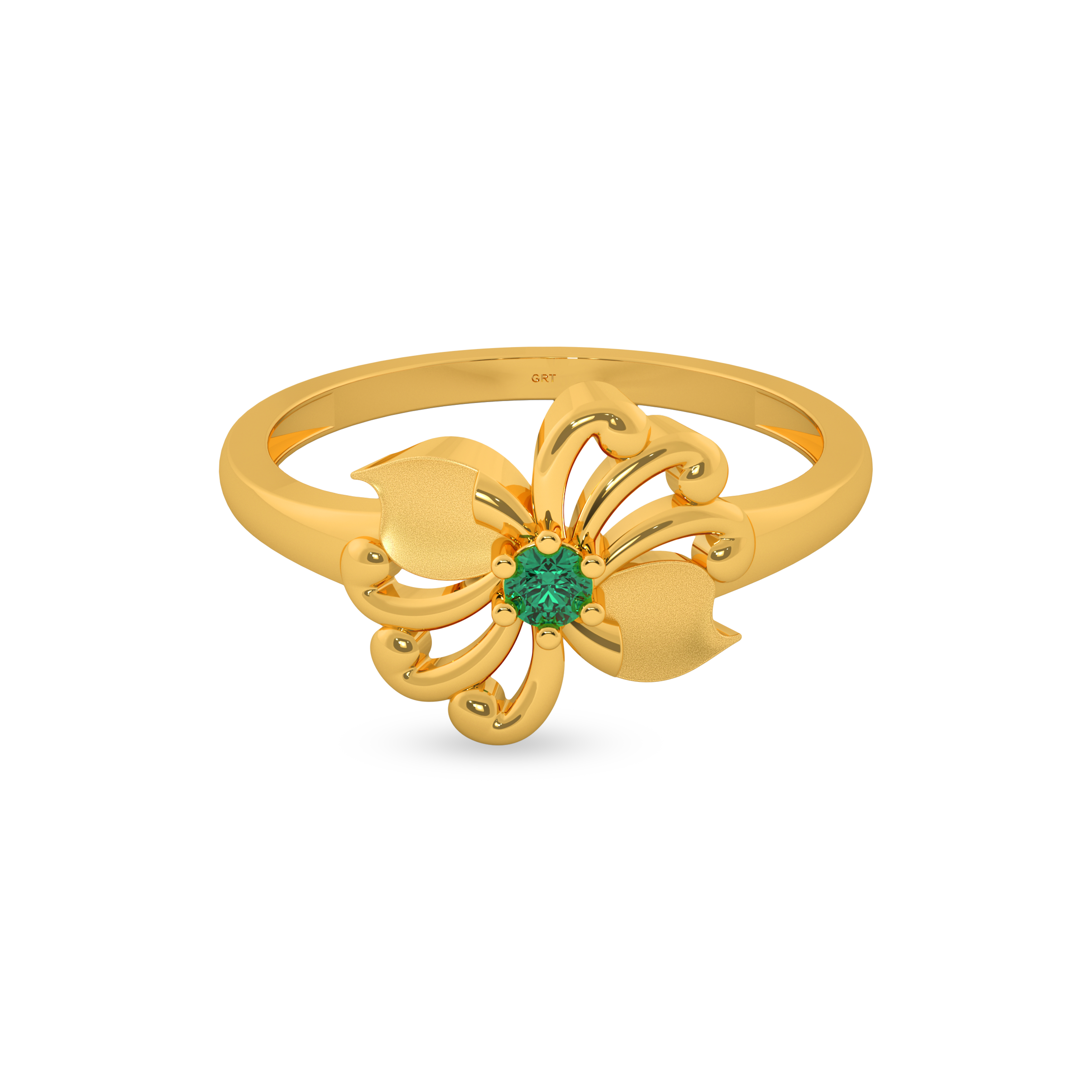 Buy Attractive Swirly Gold Ring,|GRT Jewellers
