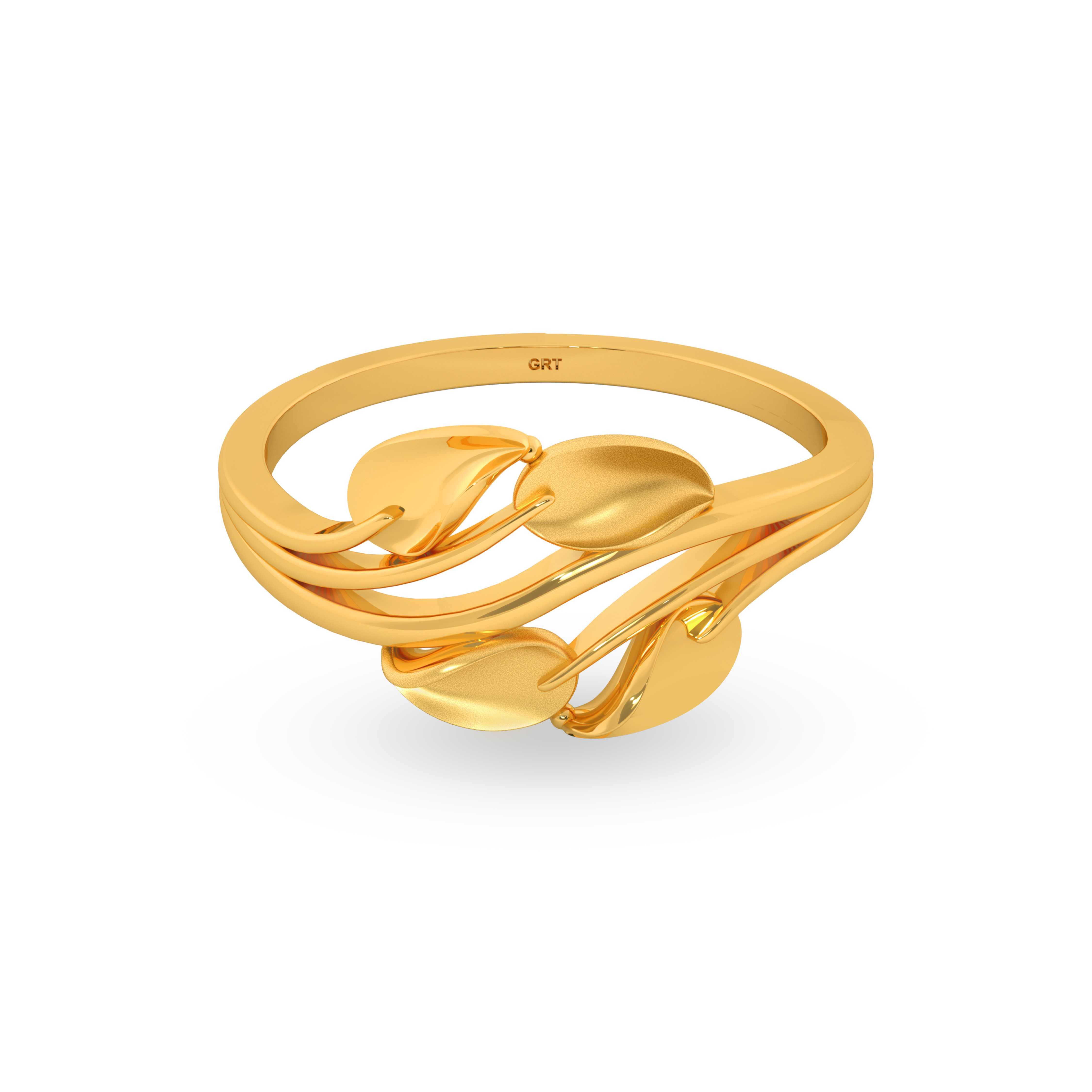 Shop Stunning Leaf Pattern Gold Ring | GRT Online Store