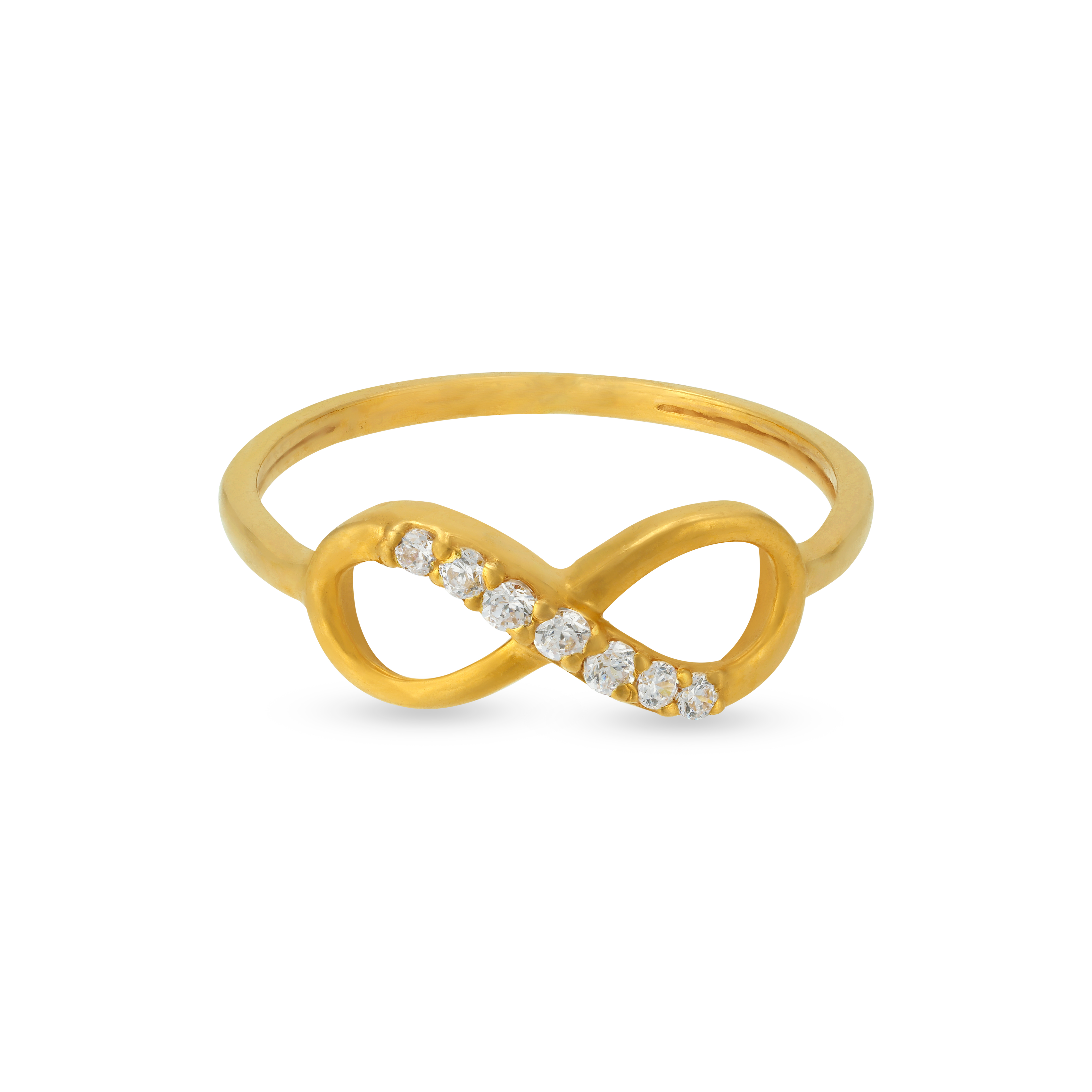Adorned Infinity Gold Ring