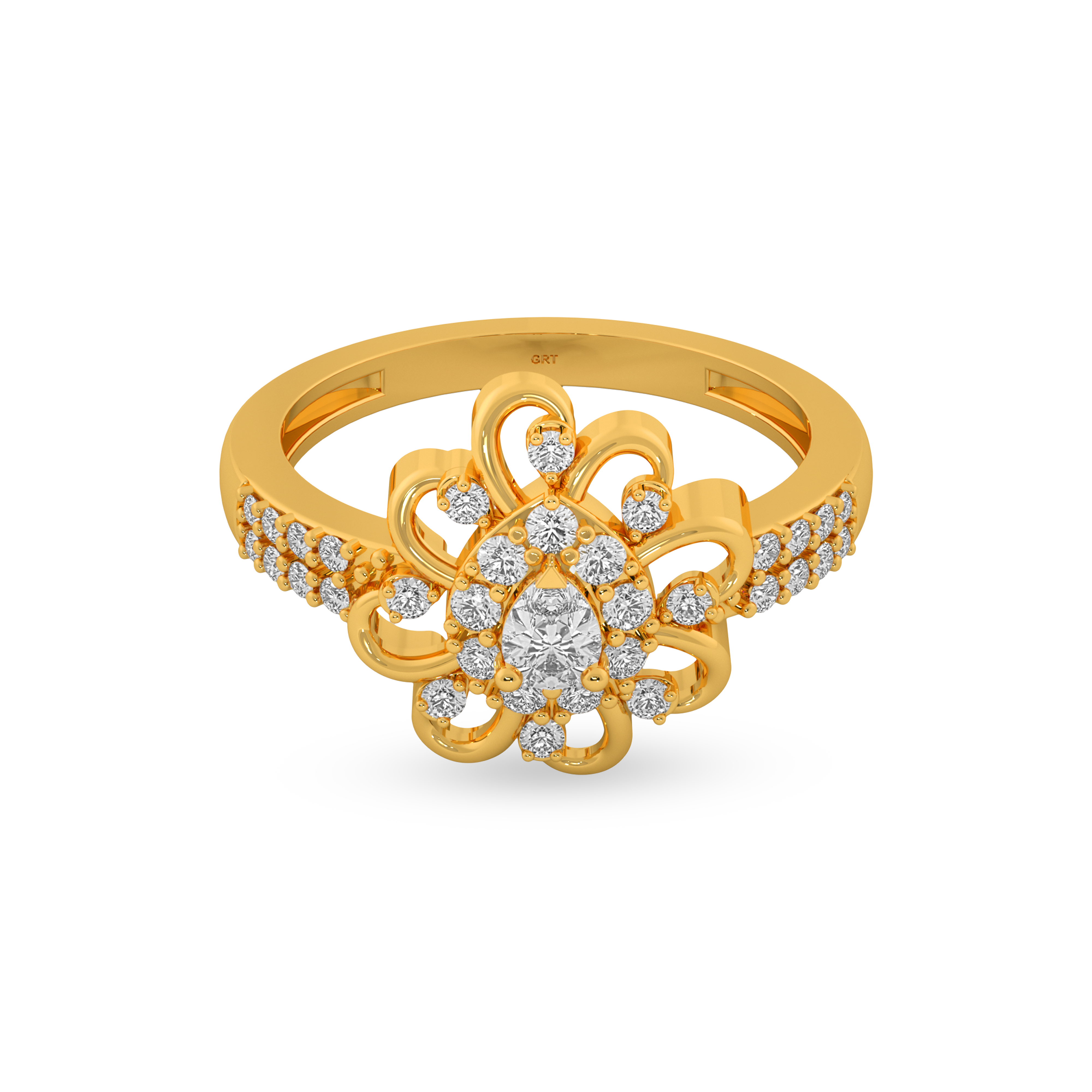 Buy Glorious Multi Stone Gold Ring |GRT Jewellers