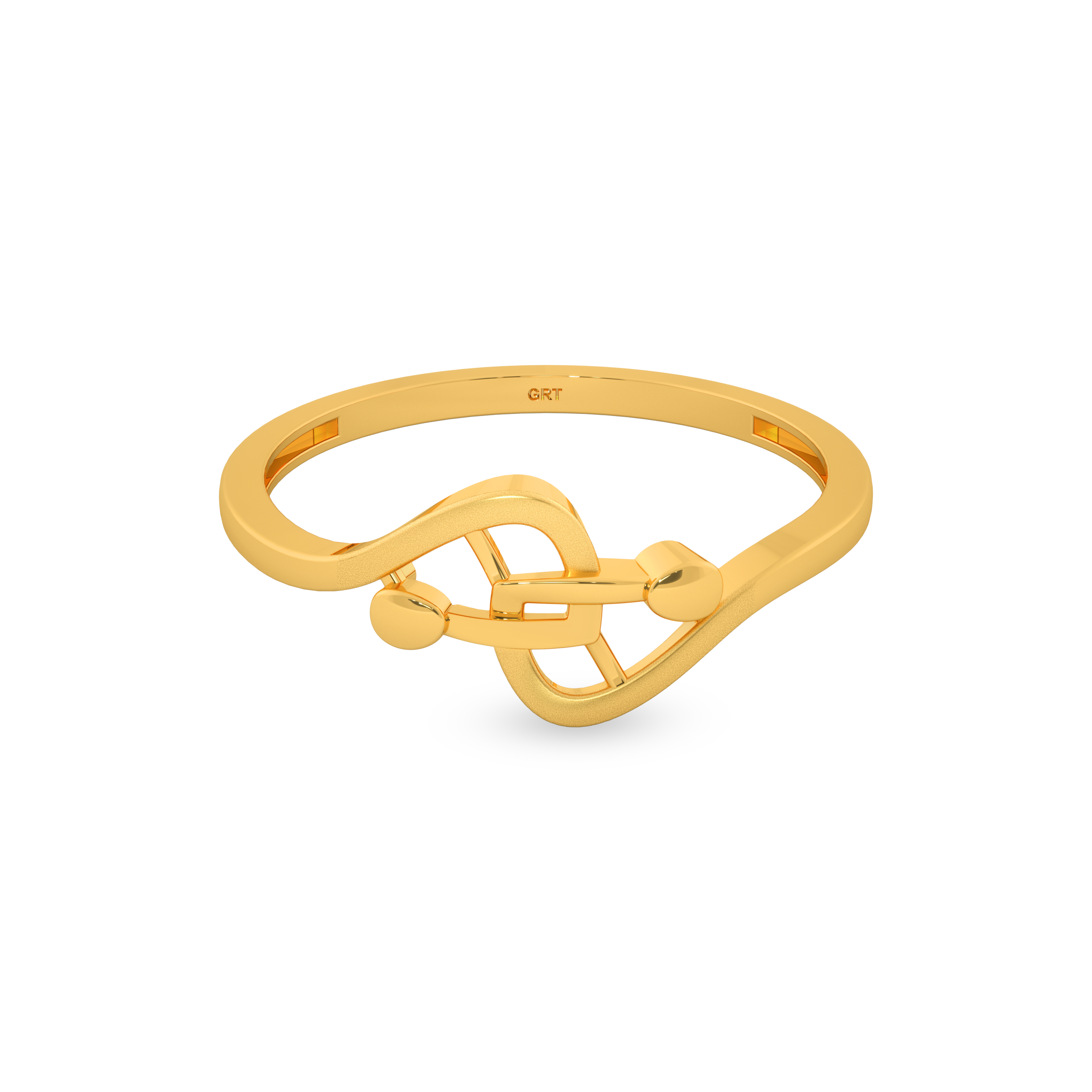 Buy Elegant Interlocked Pattern Gold Ring |GRT Jewellers