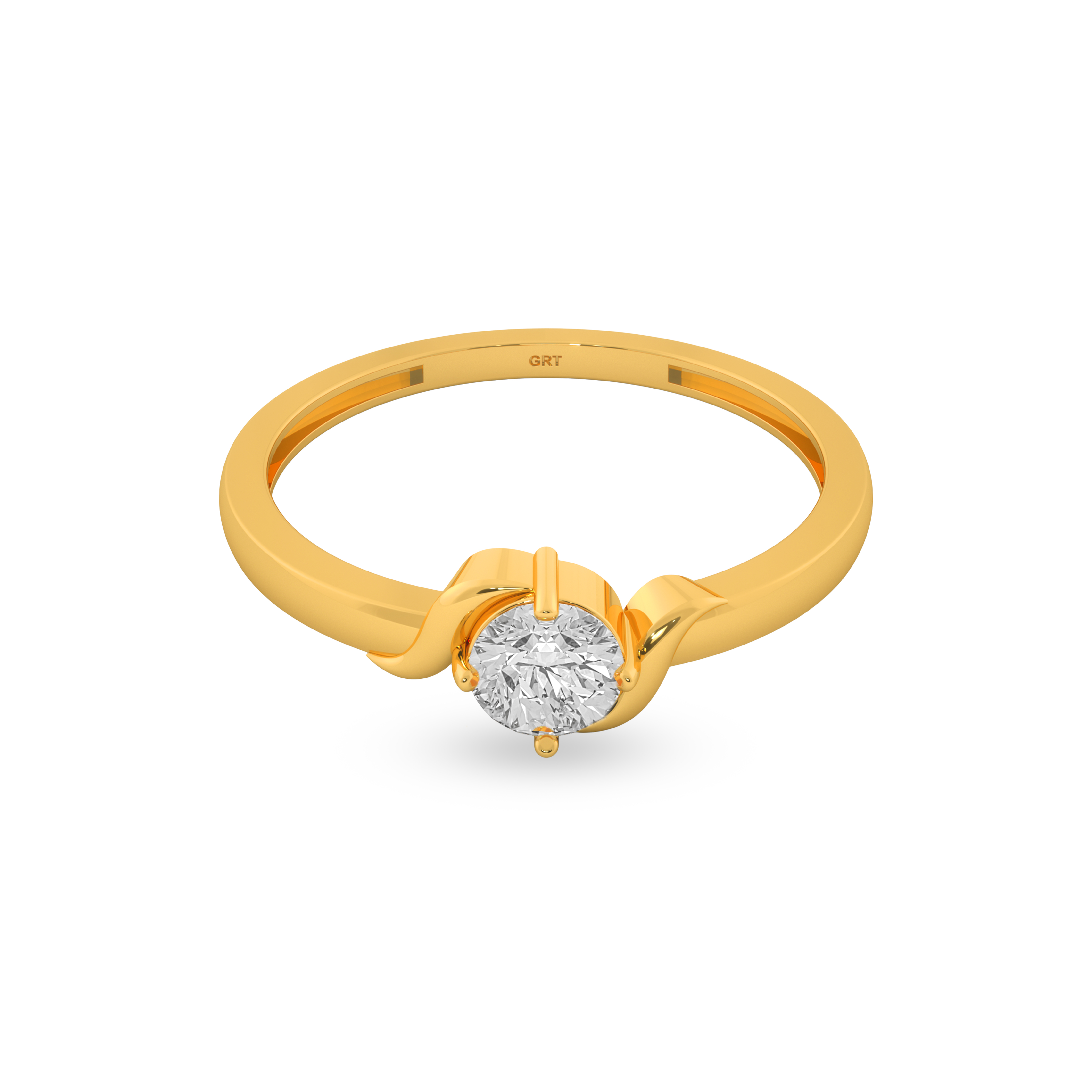 Buy Beautiful Single Stone Gold Ring |GRT Jewellers