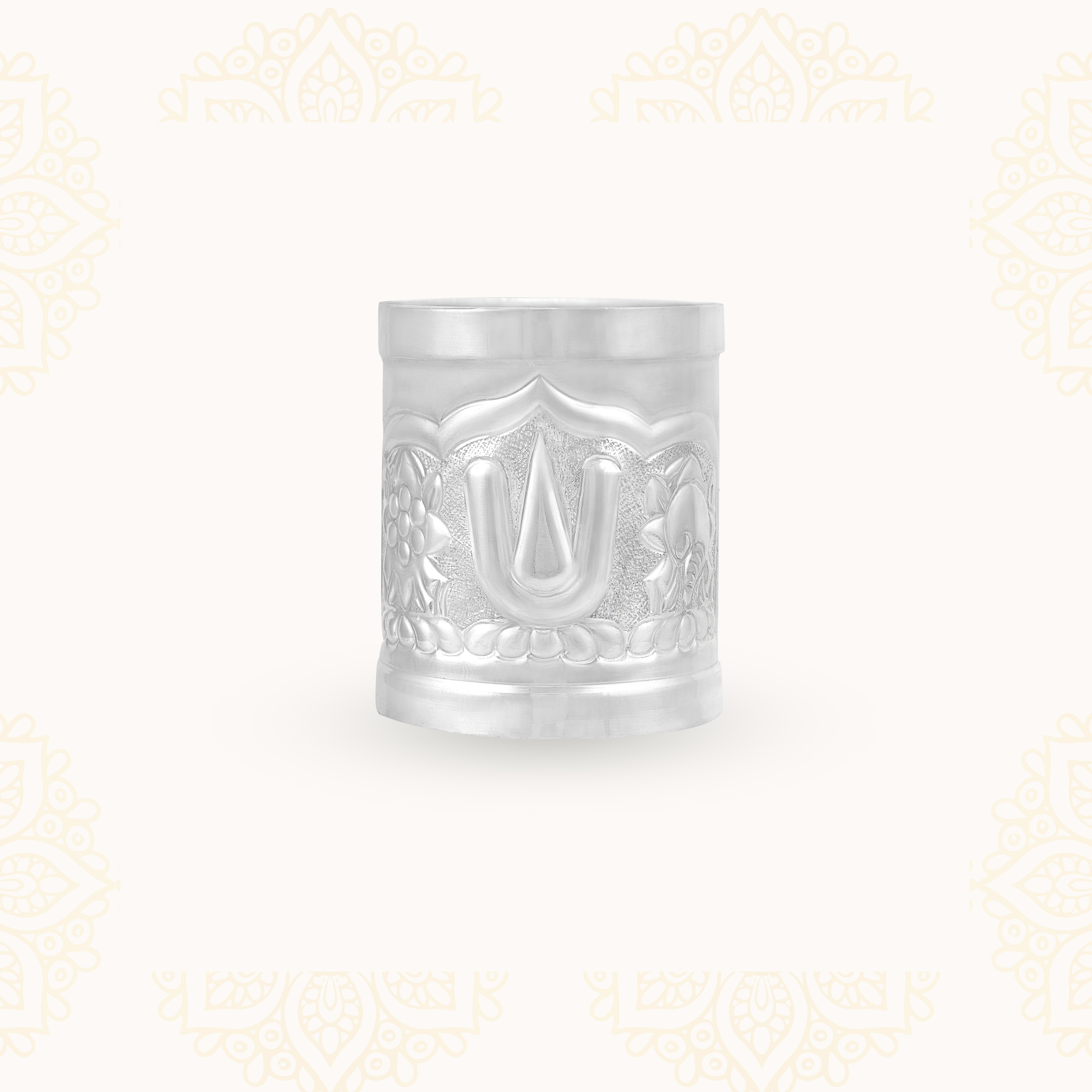 Buy Sacred Shanku Chakram Engraved Silver Alakku | GRT Jewellers