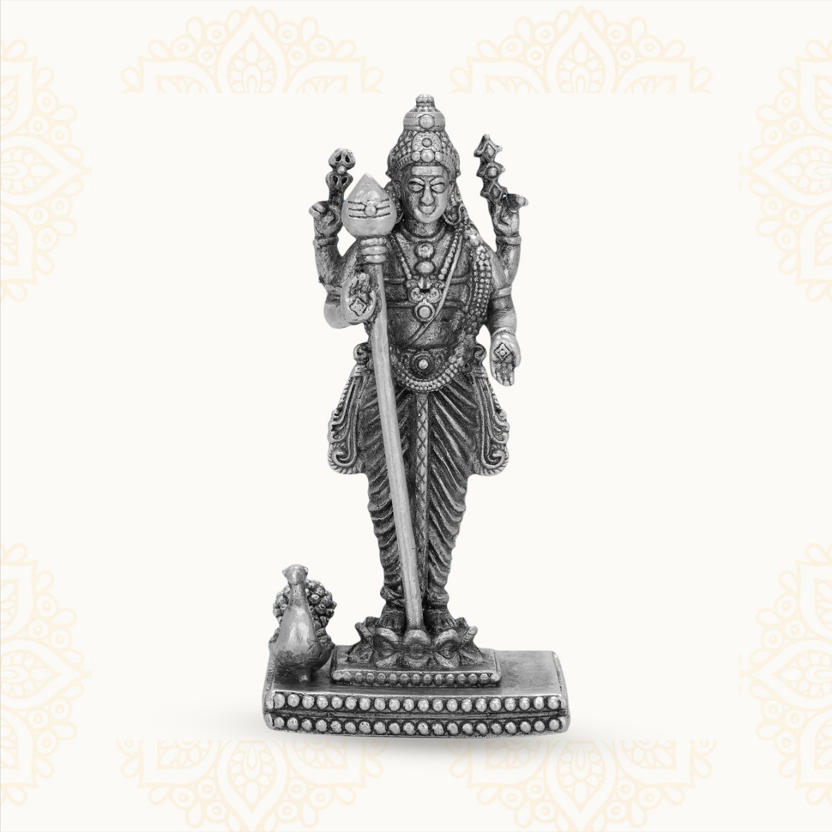 Buy Powerful Lord Murugan Silver Idol | 92.5 Silver Divine Idols at GRT ...