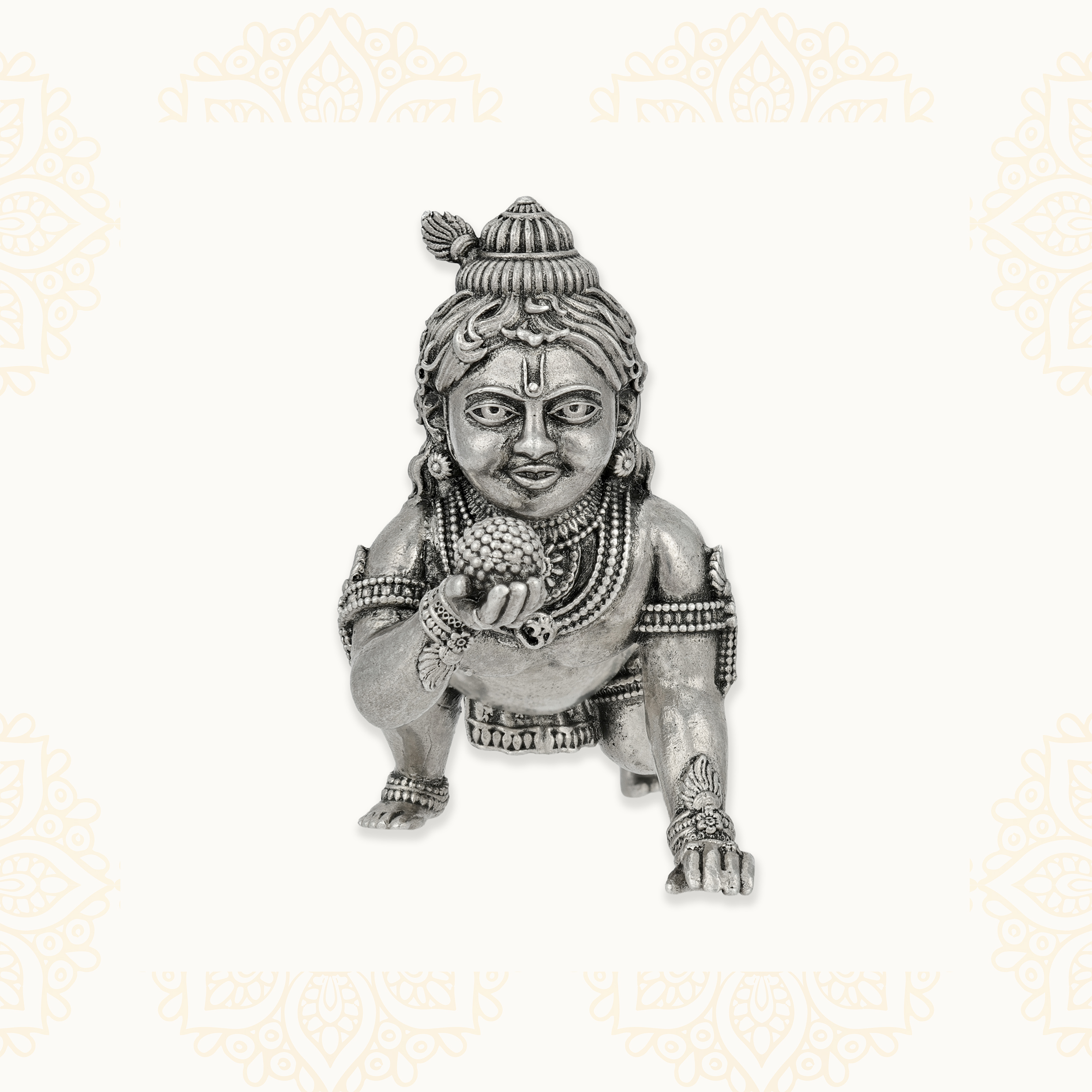 Buy Intricate Silver Bala Krishna Laddu Gopal | GRT Jewellers