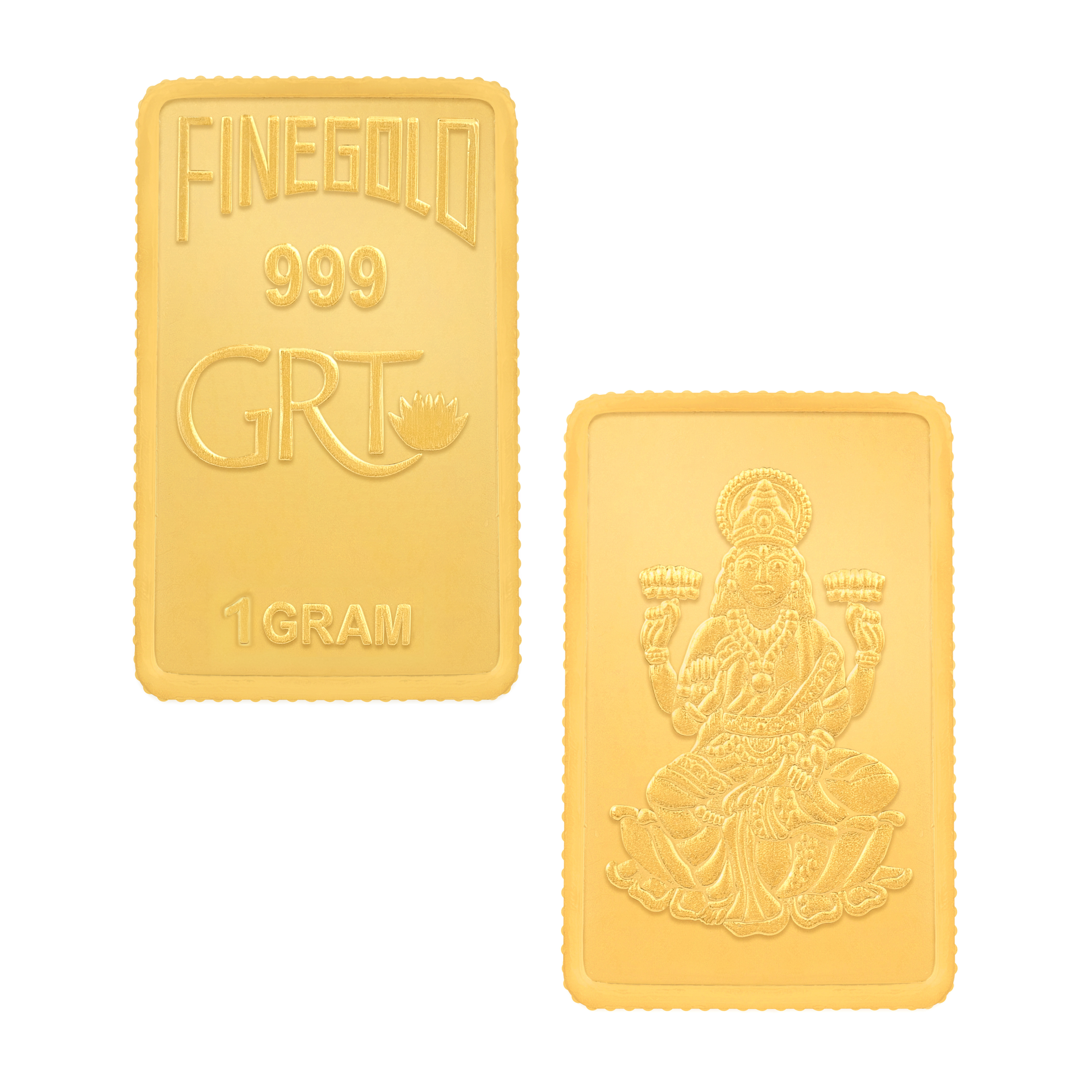 Buy 24 KT - 1 Gram Divine Lakshmi Gold Biscuit(Bar) | GRT Jewellers