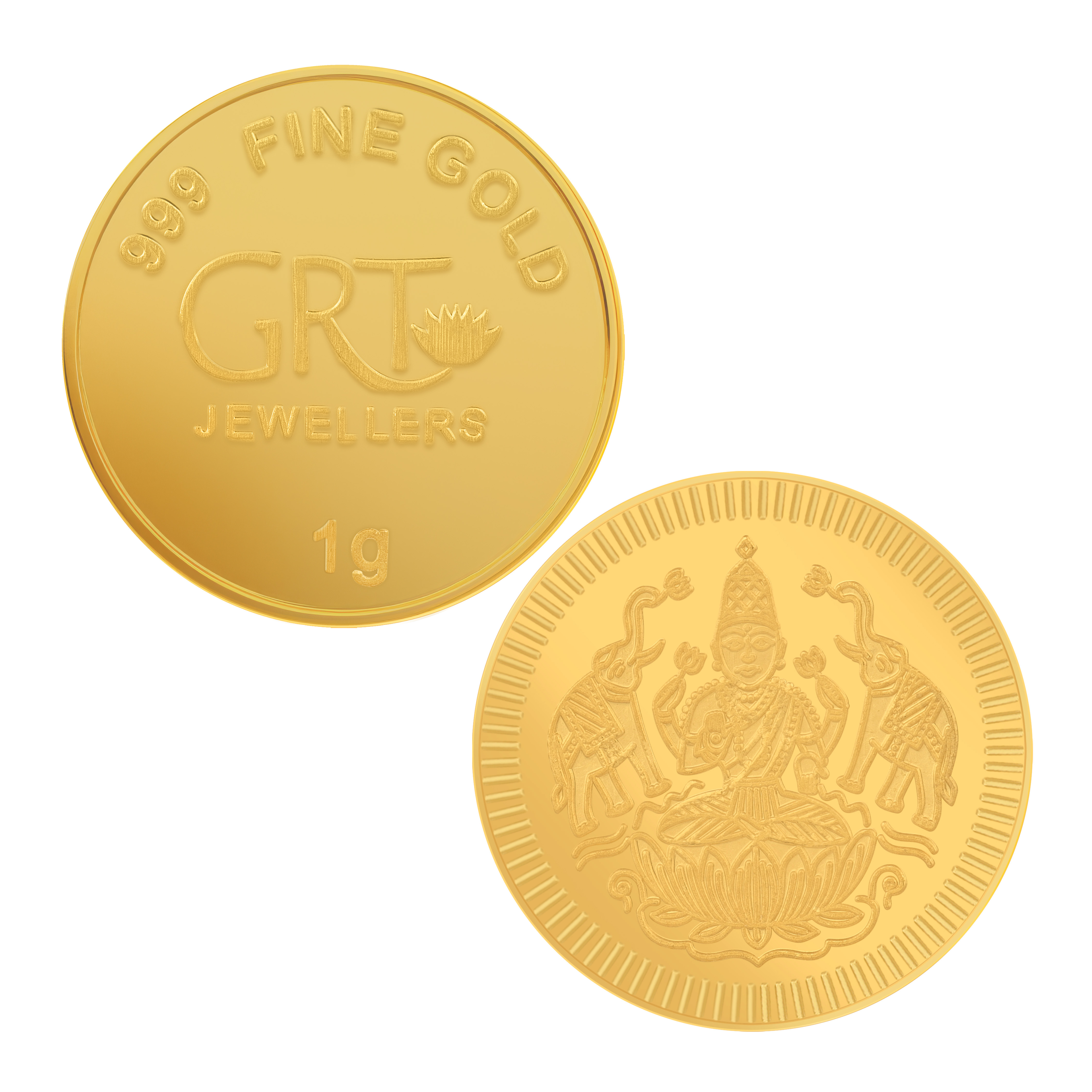 Buy 24 KT - 1 Gram Divine Lakshmi Gold Coin | GRT Jewellers