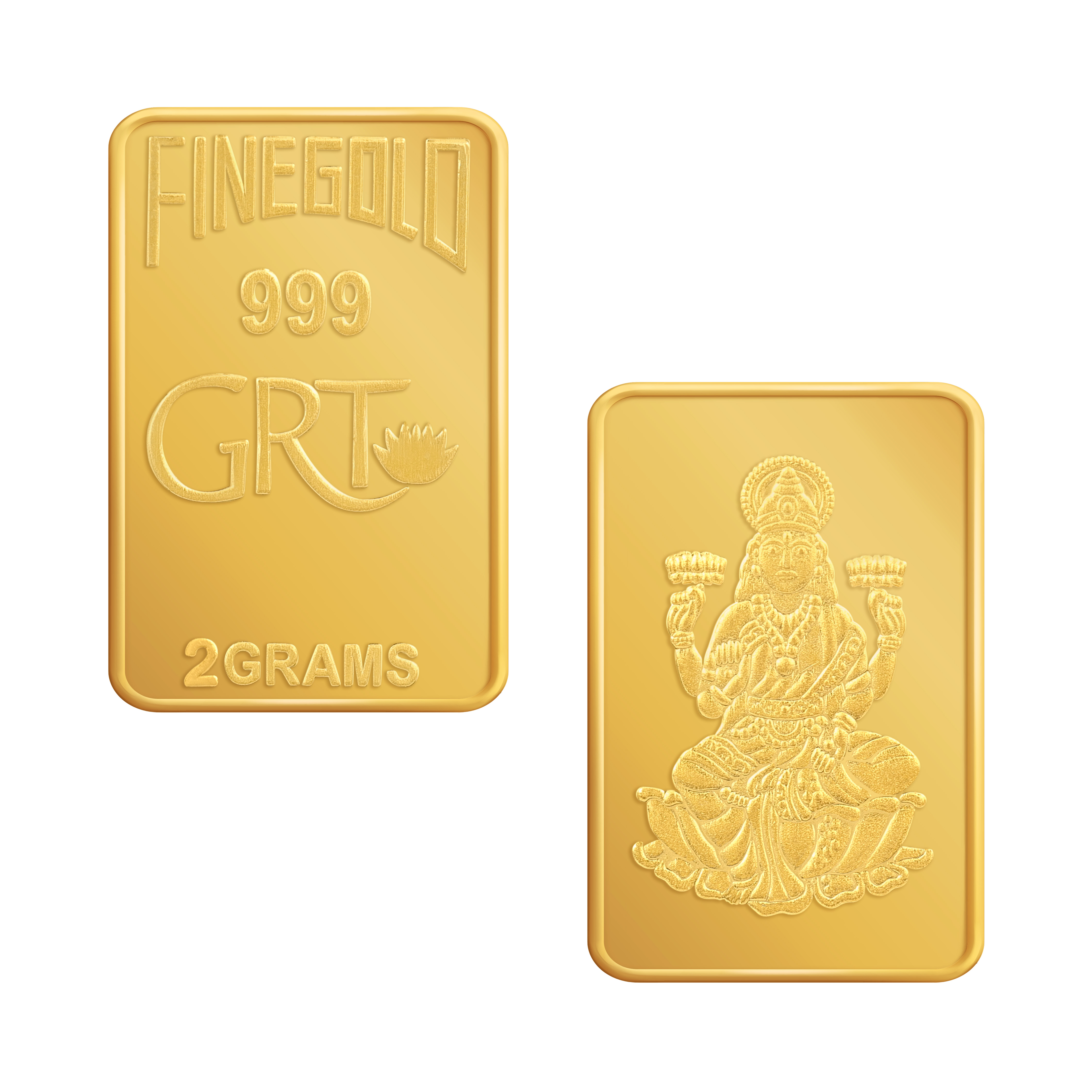 Buy 24 KT - 2 Grams Divine Lakshmi Gold Biscuit(Bar) | GRT Jewellers