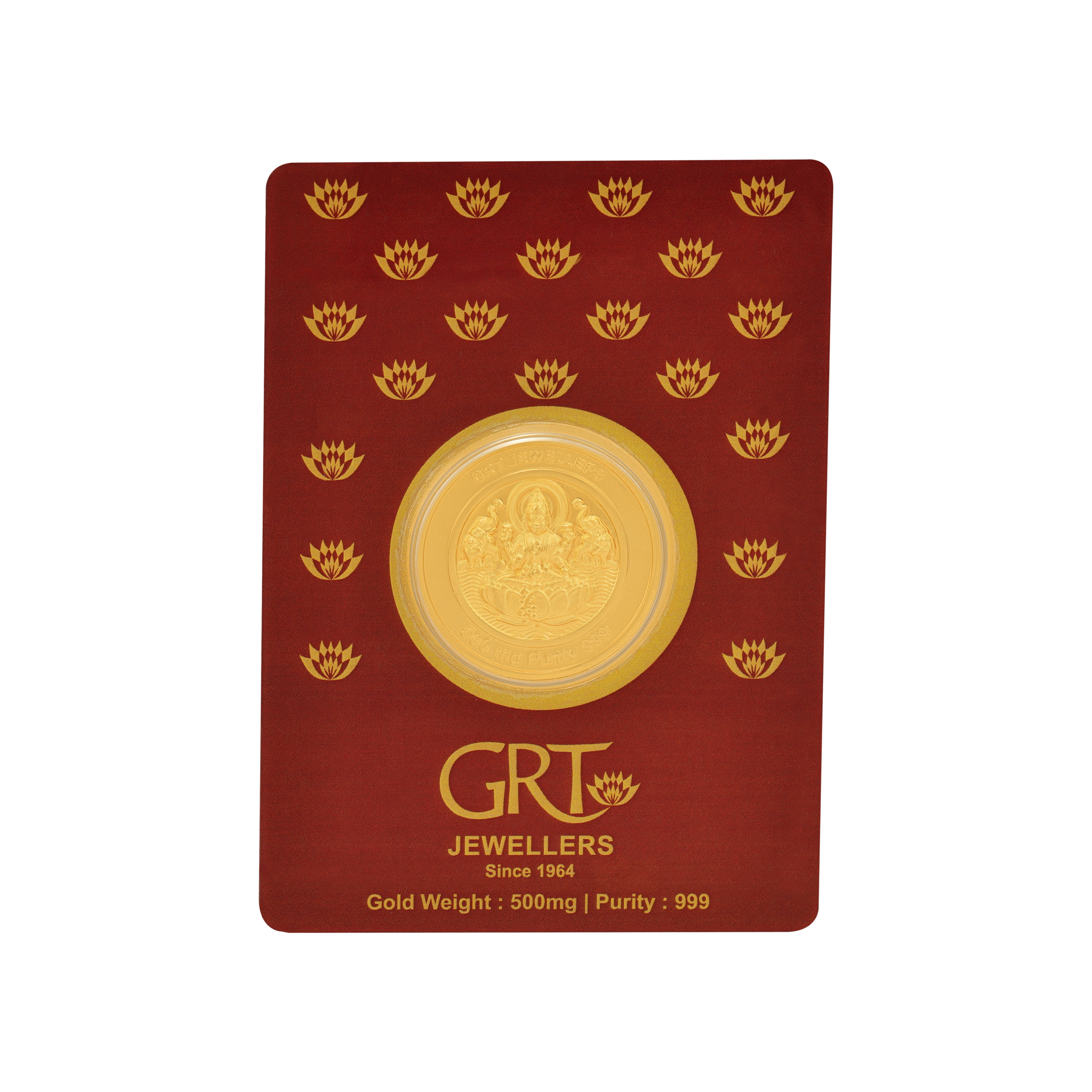 Buy 24KT - 0.500 Gram Divine Lakshmi Gold Coin |GRT Jewellers