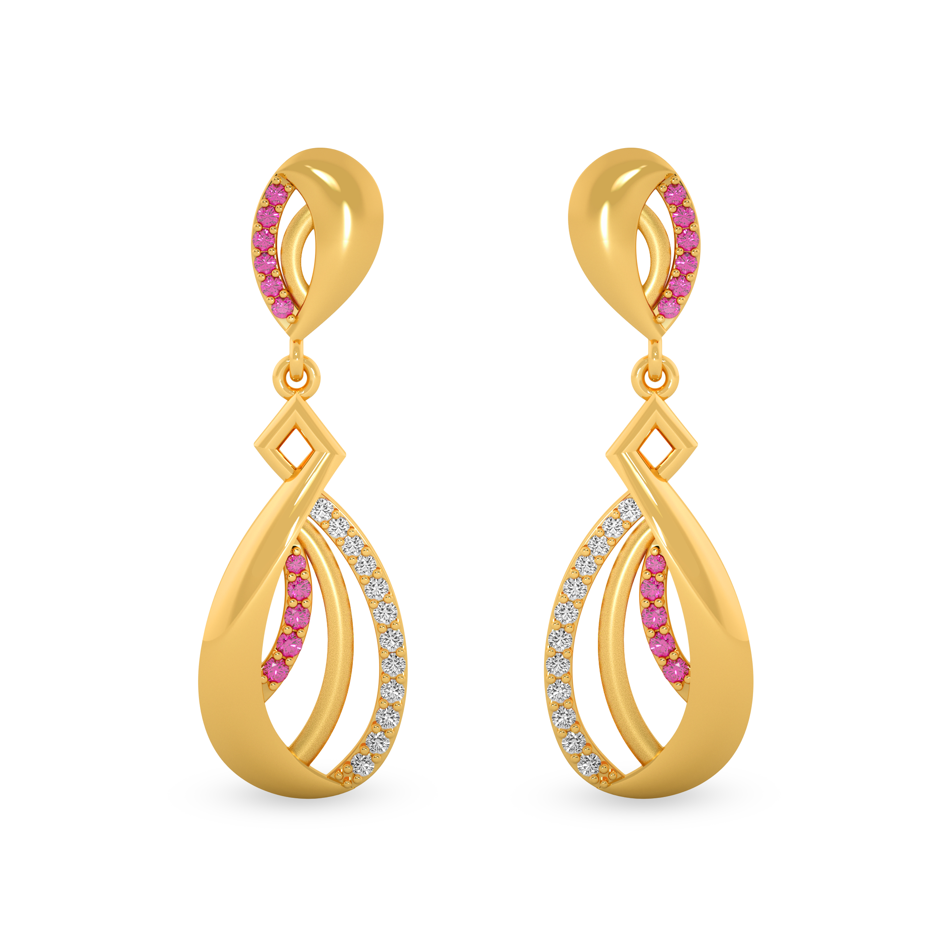 Buy Gleaming Sway Gold Earrings |GRT Jewellers