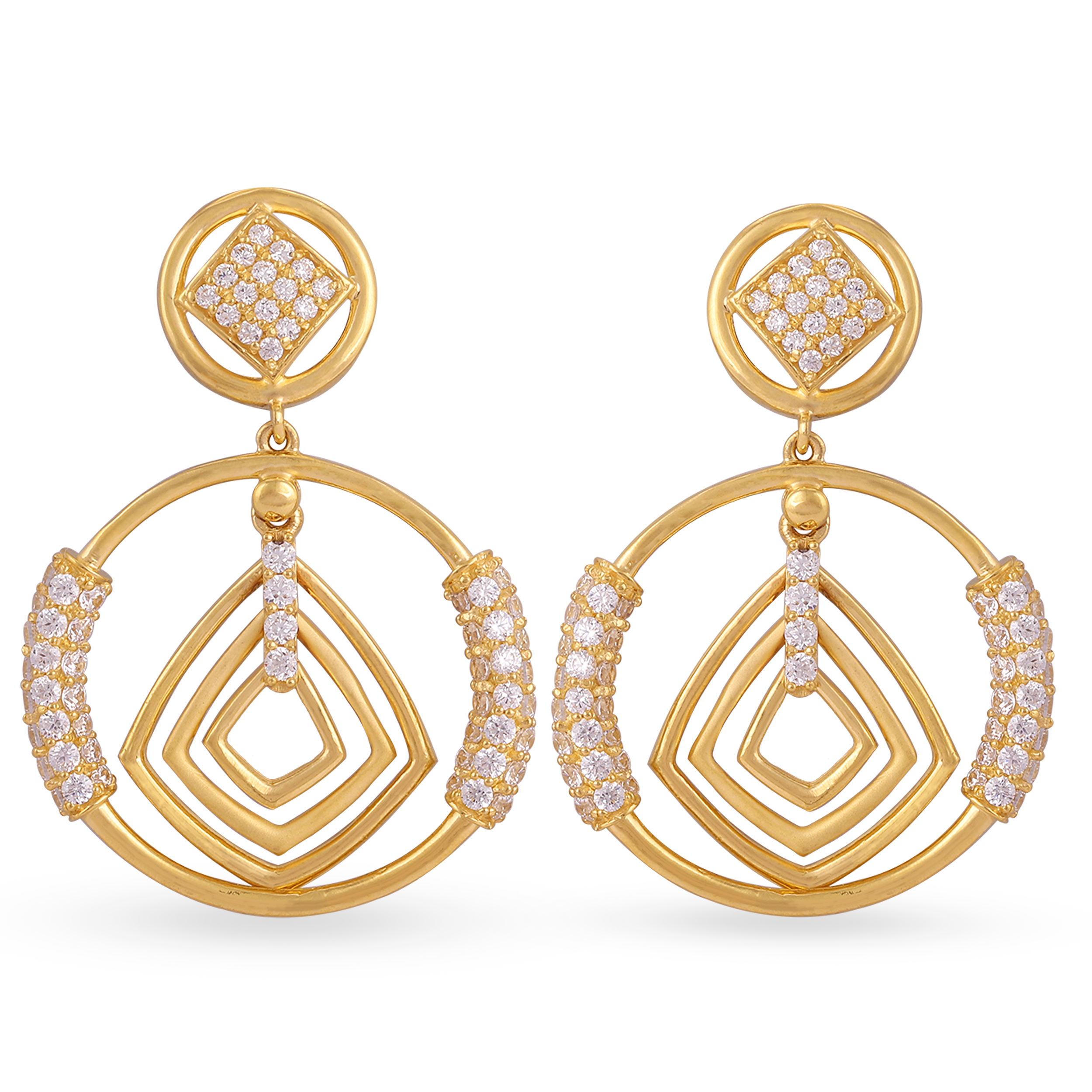 Shop Artistic Geometric Gold Earring | GRT Jewels