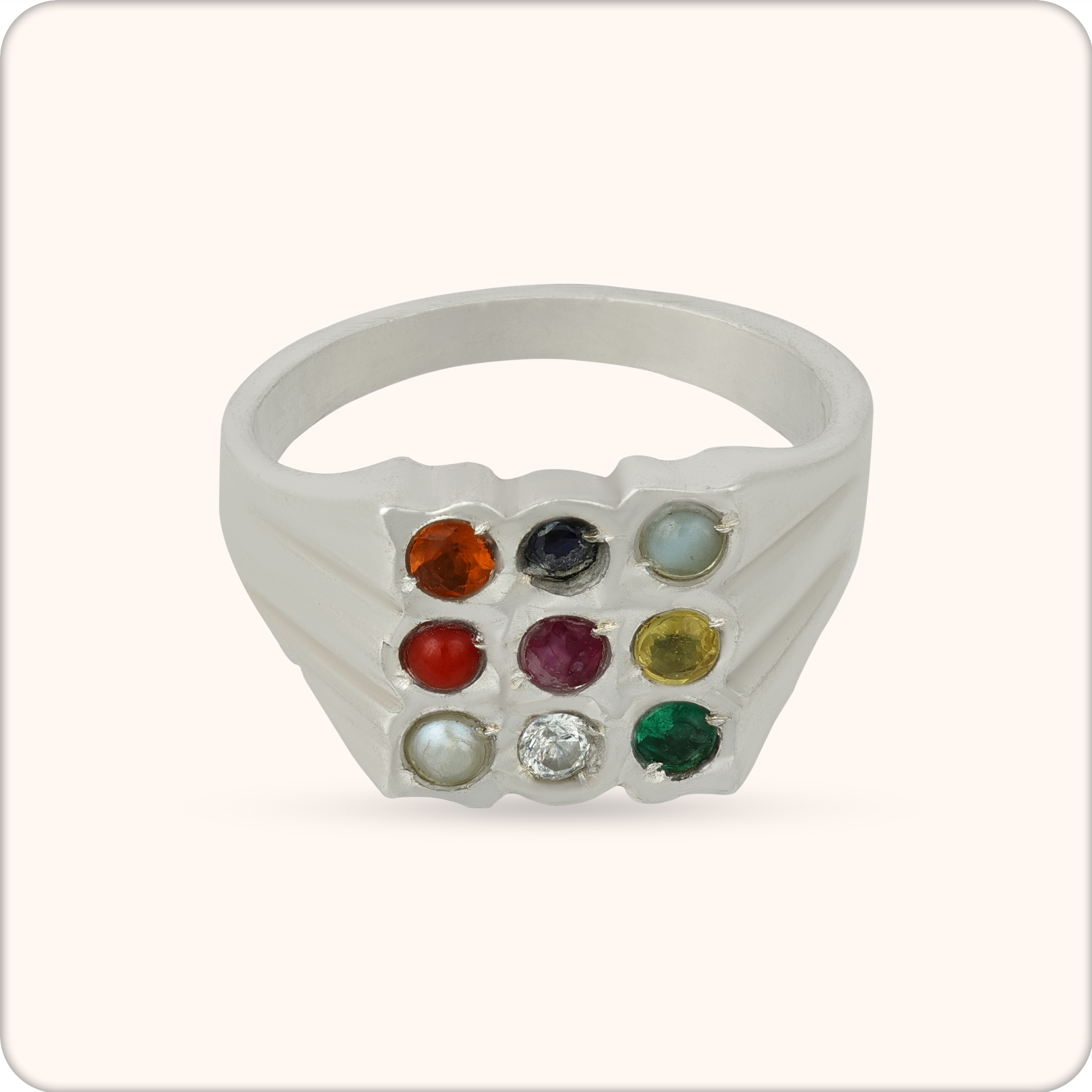 Buy Navarathna Classic Stripe Ring | GRT Jewellers