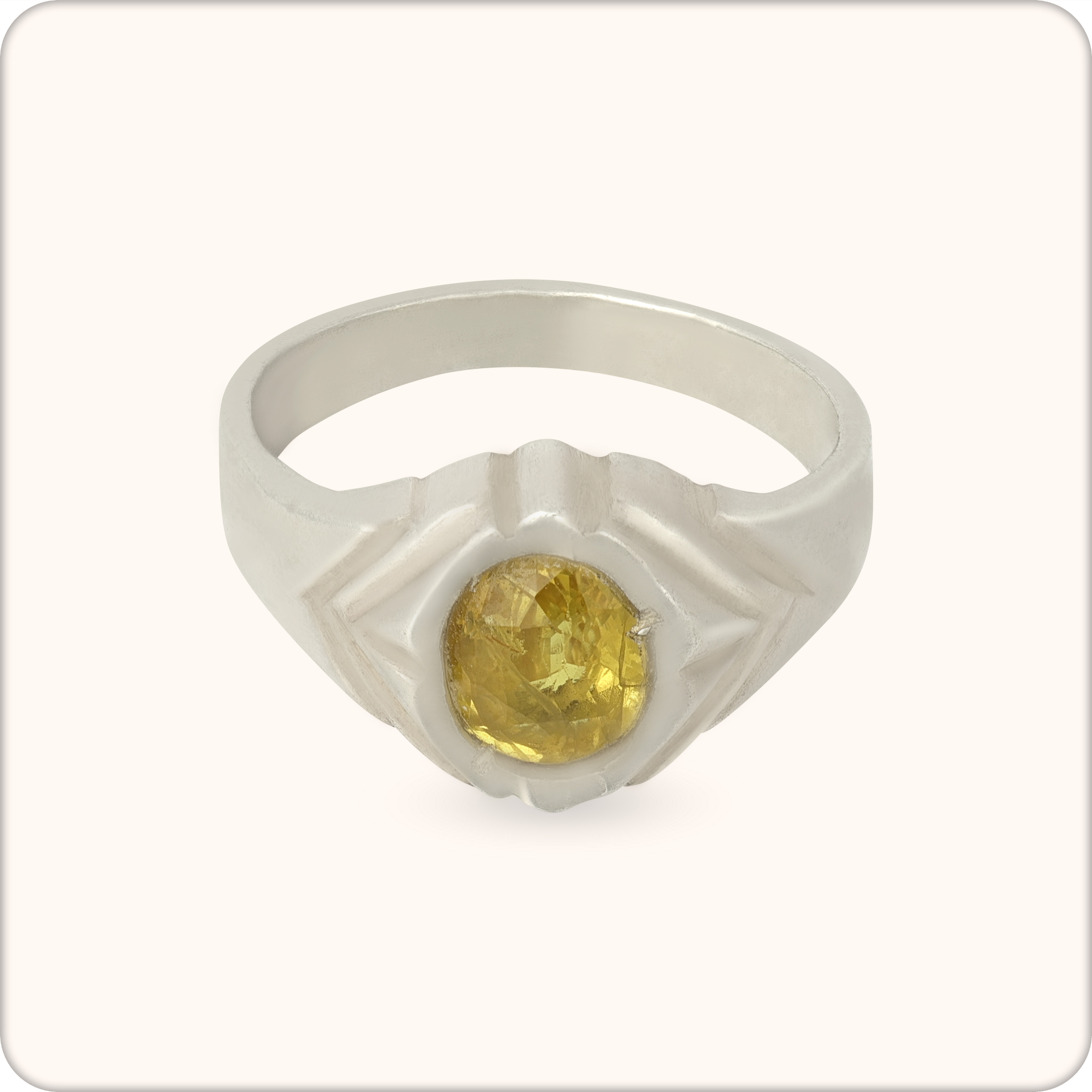 Buy Timeless Glow Sapphire Silver Ring | GRT Jewellers