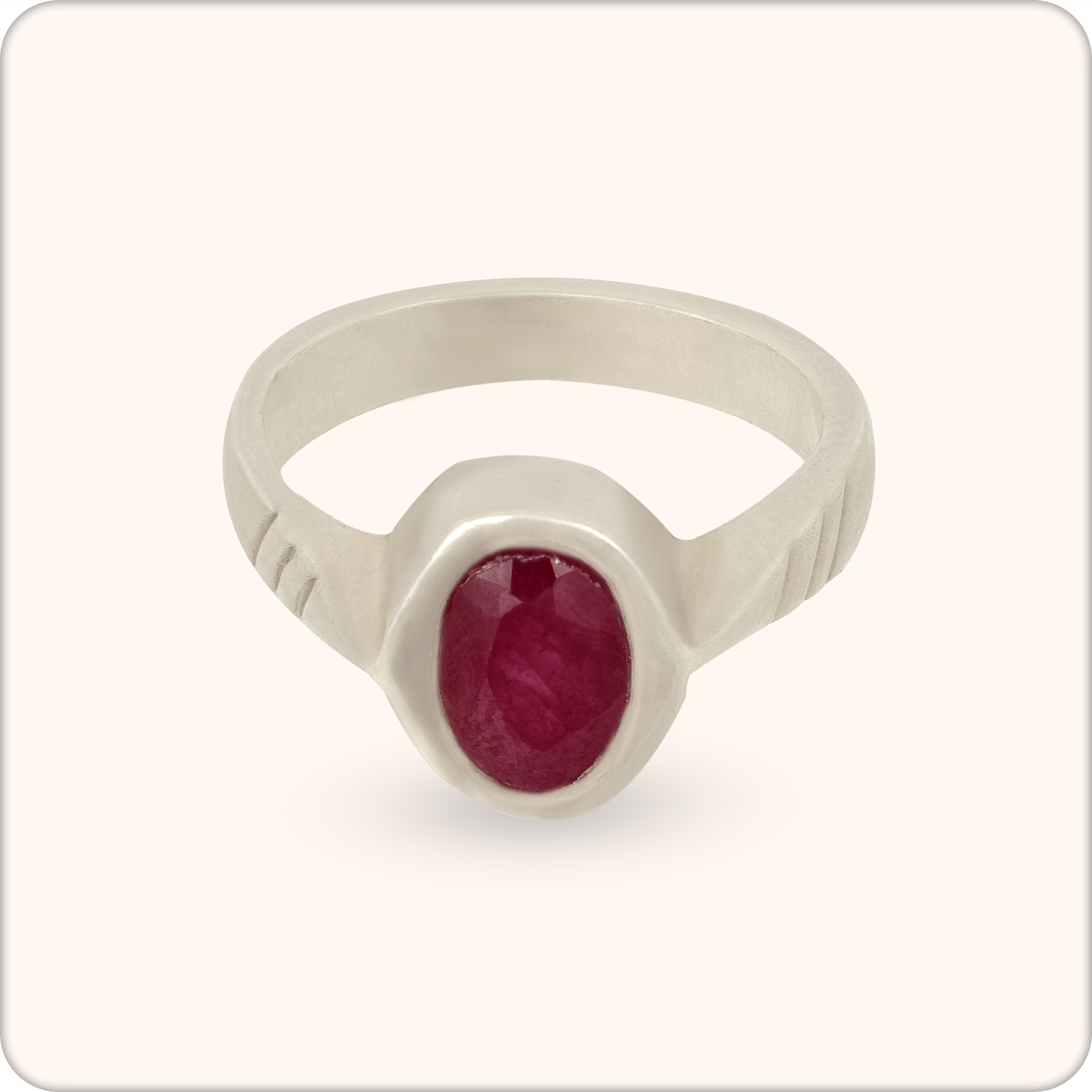 Buy Ruby Radiance 925 Silver Ring | GRT Jewellers