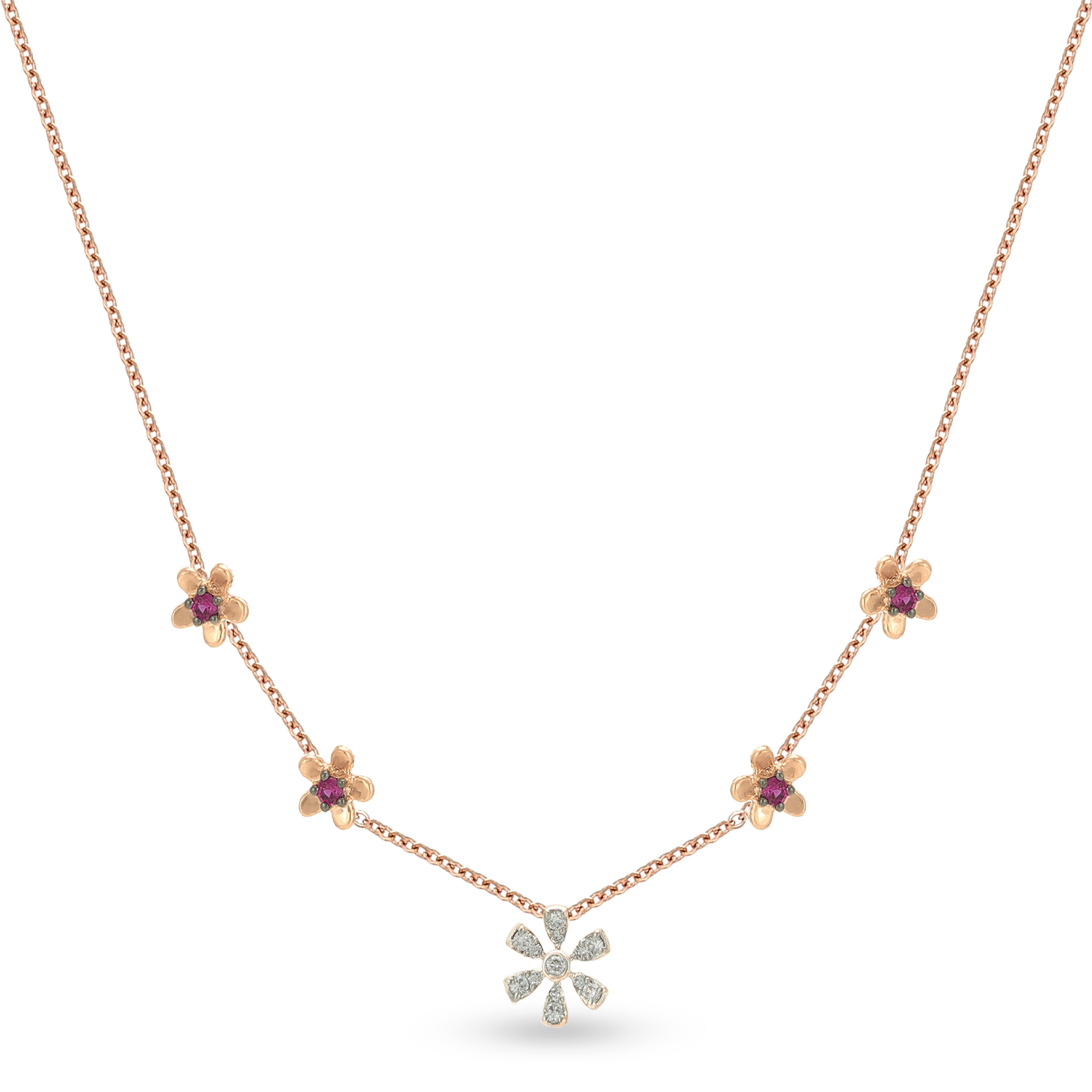 Buy Impressive Floral Diamond Necklace |GRT Jewellers