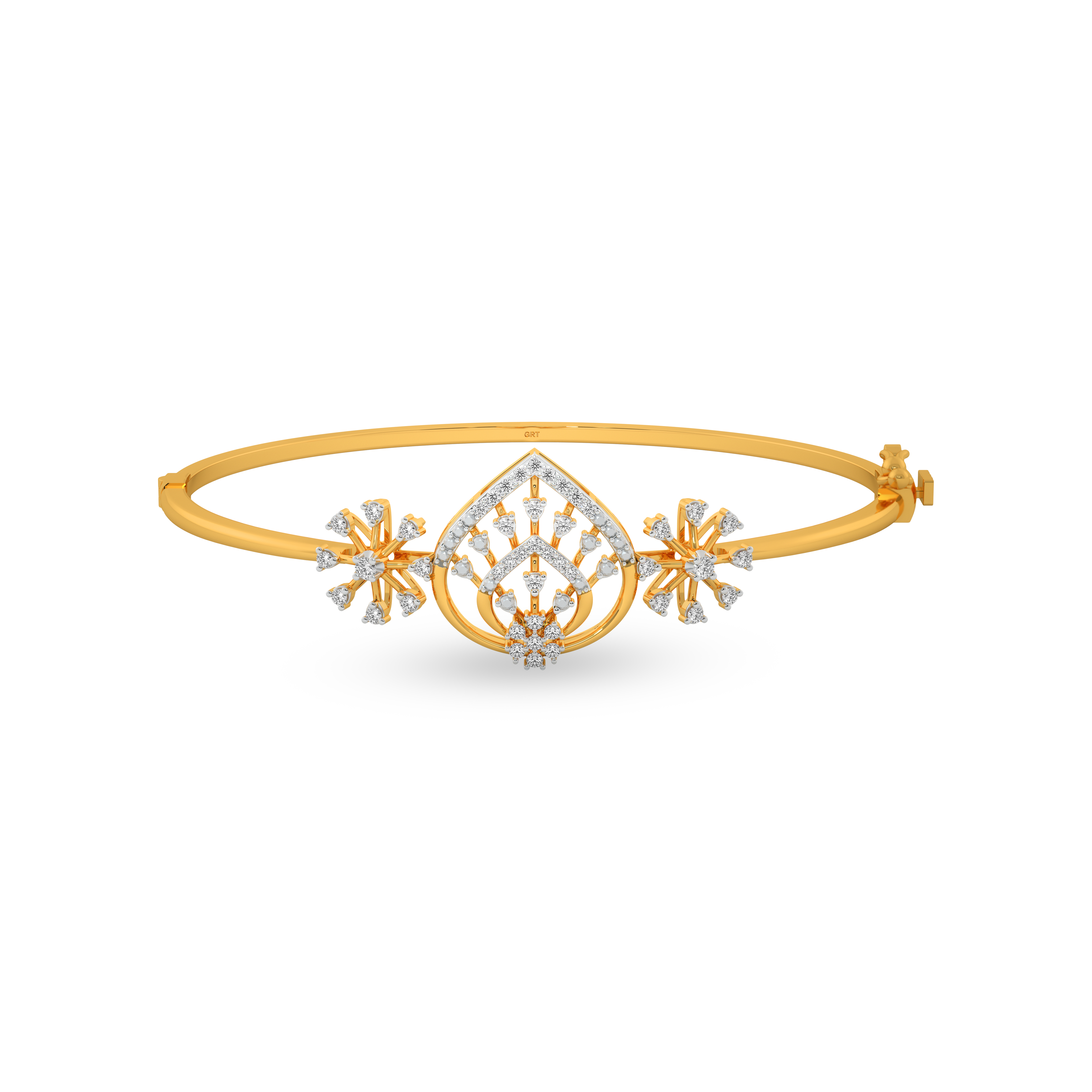 Buy Ladies Diamond Bracelet Online - Gleaming Floral Diamond Bracelets ...