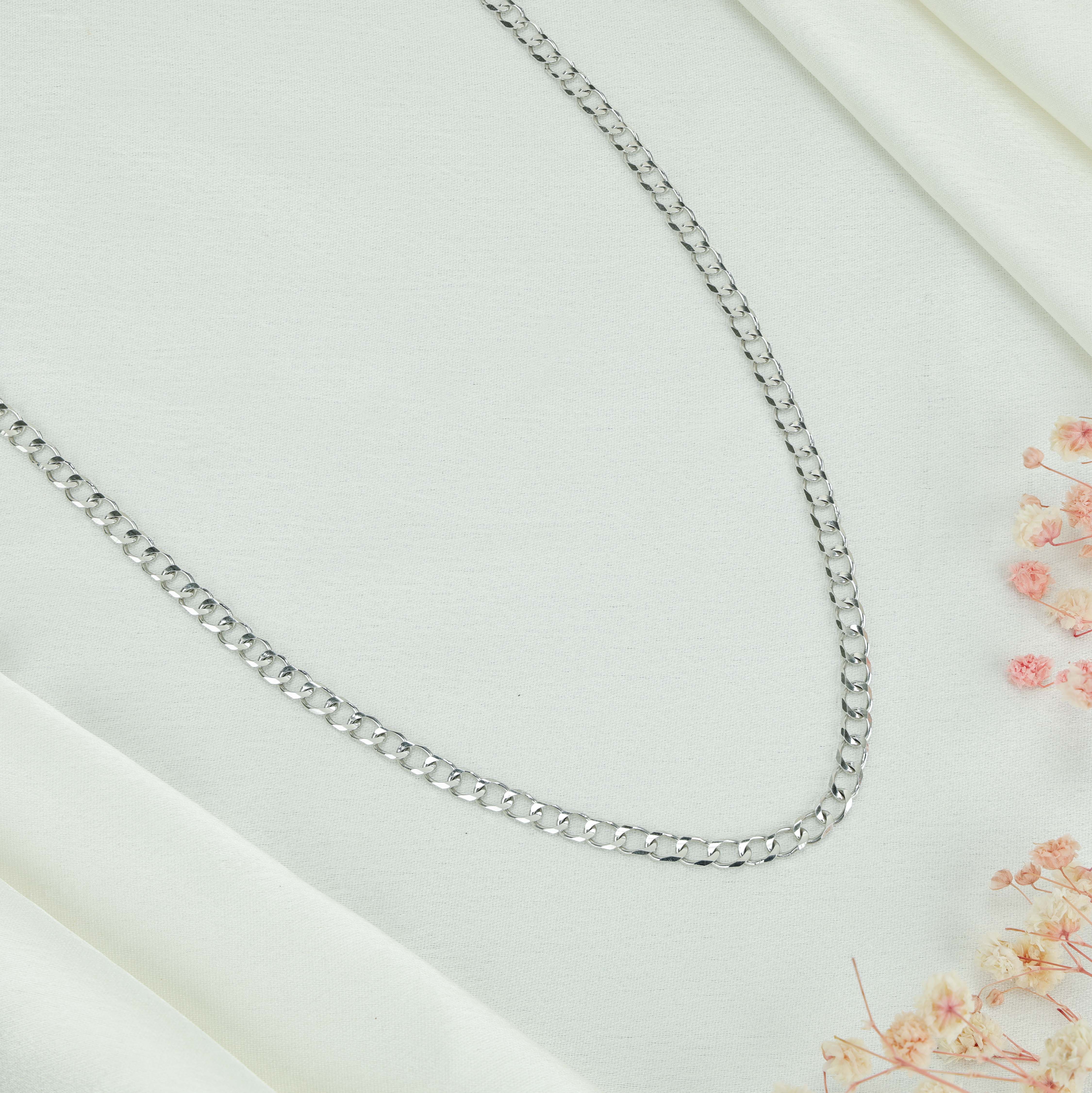 Buy Fancy Curb Linked Platinum Chain | GRT Jewellers