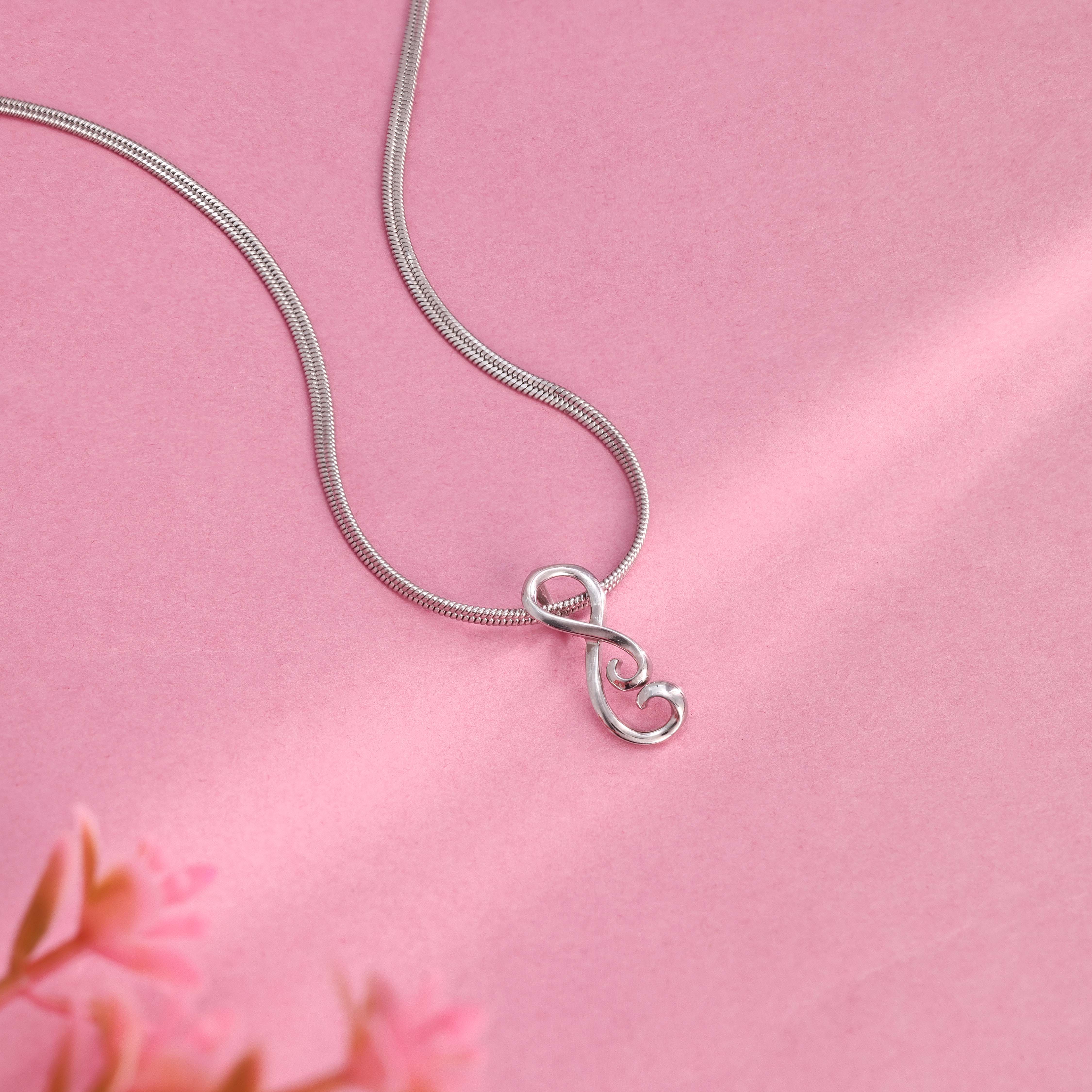 Buy Infinity Curve Platinum Pendant | GRT Jewellers