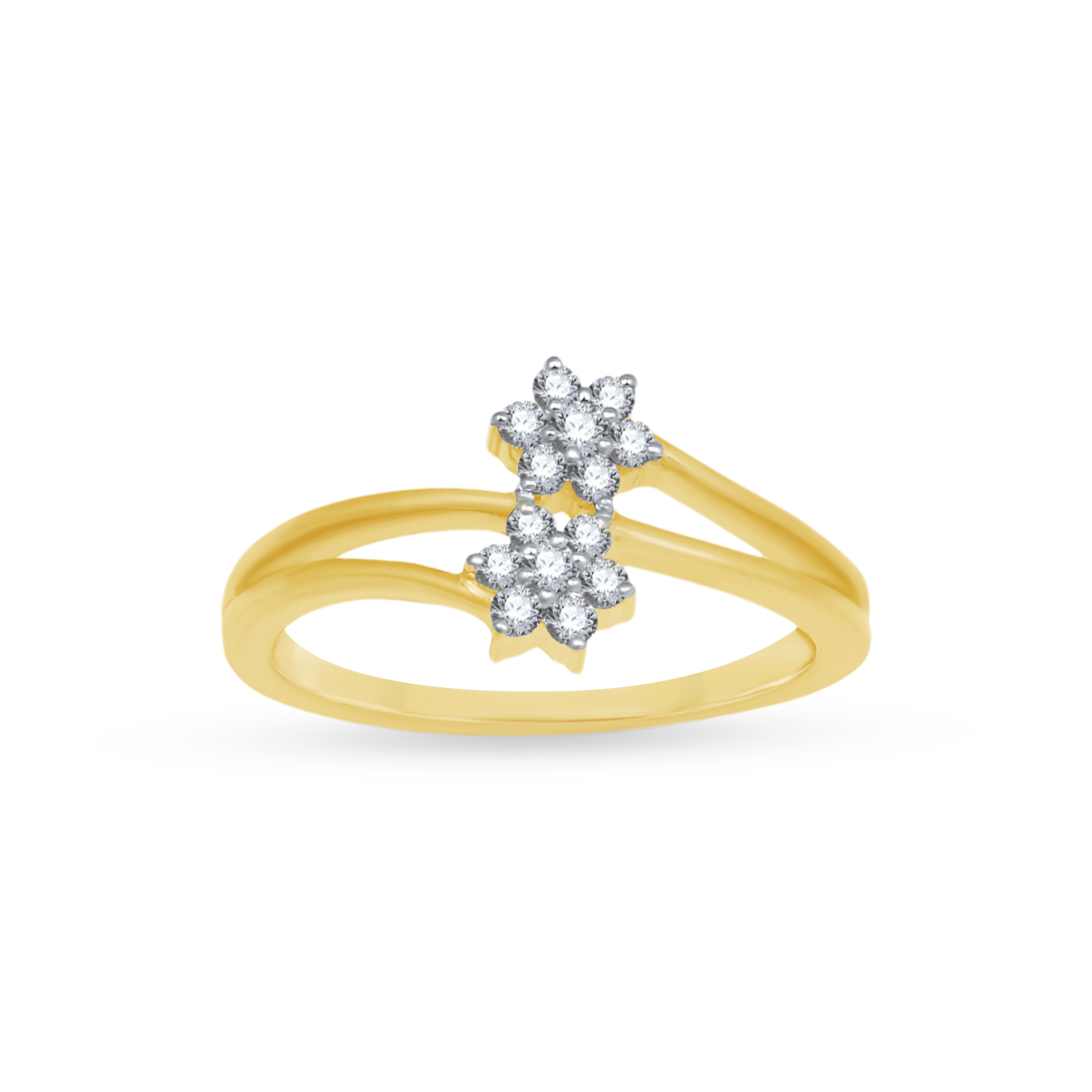 Buy Dazzling Twin Floral Design Diamond Ring |GRT Jewellers