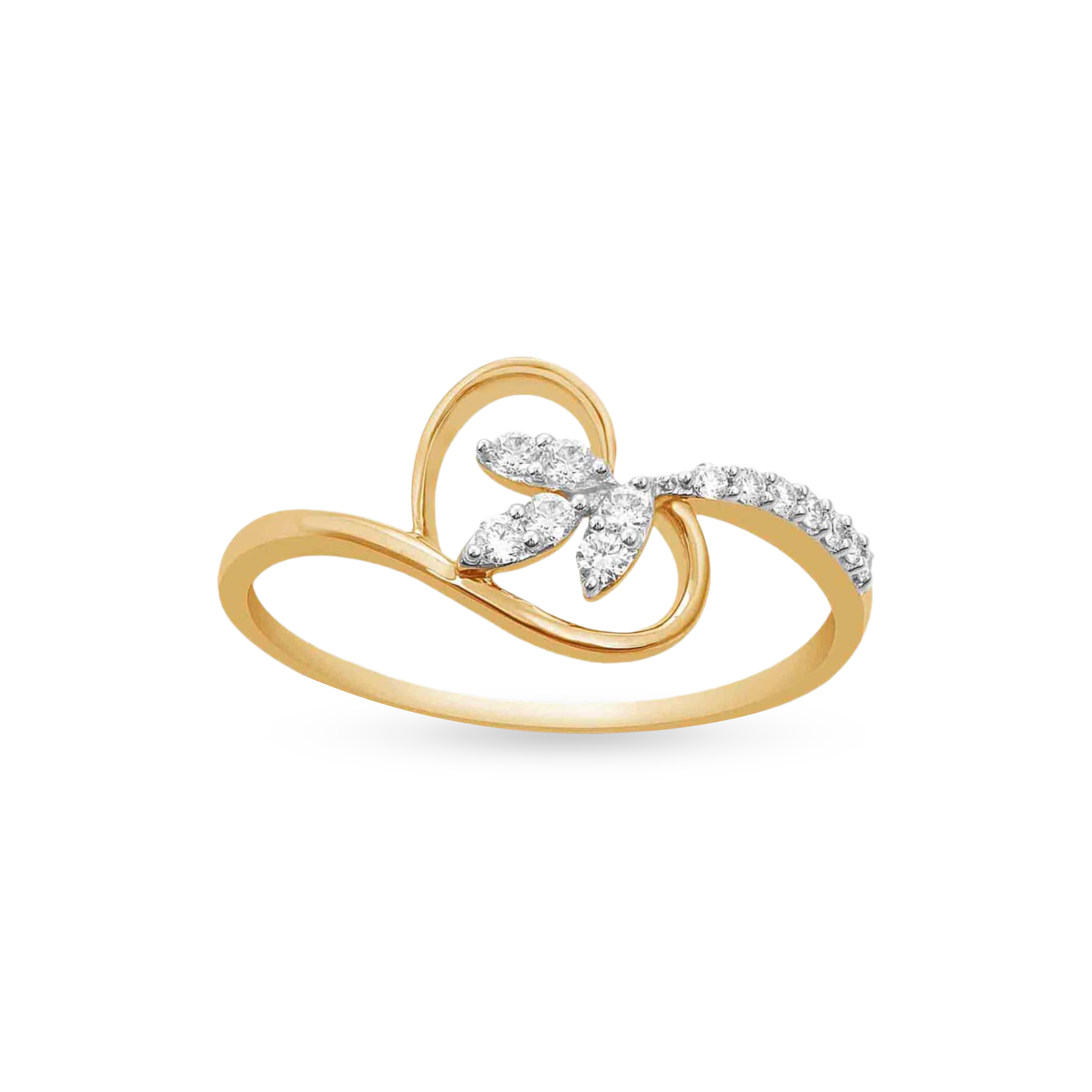 Buy Awesome Heartine with Leaf Design Diamond Ring |GRT Jewellers