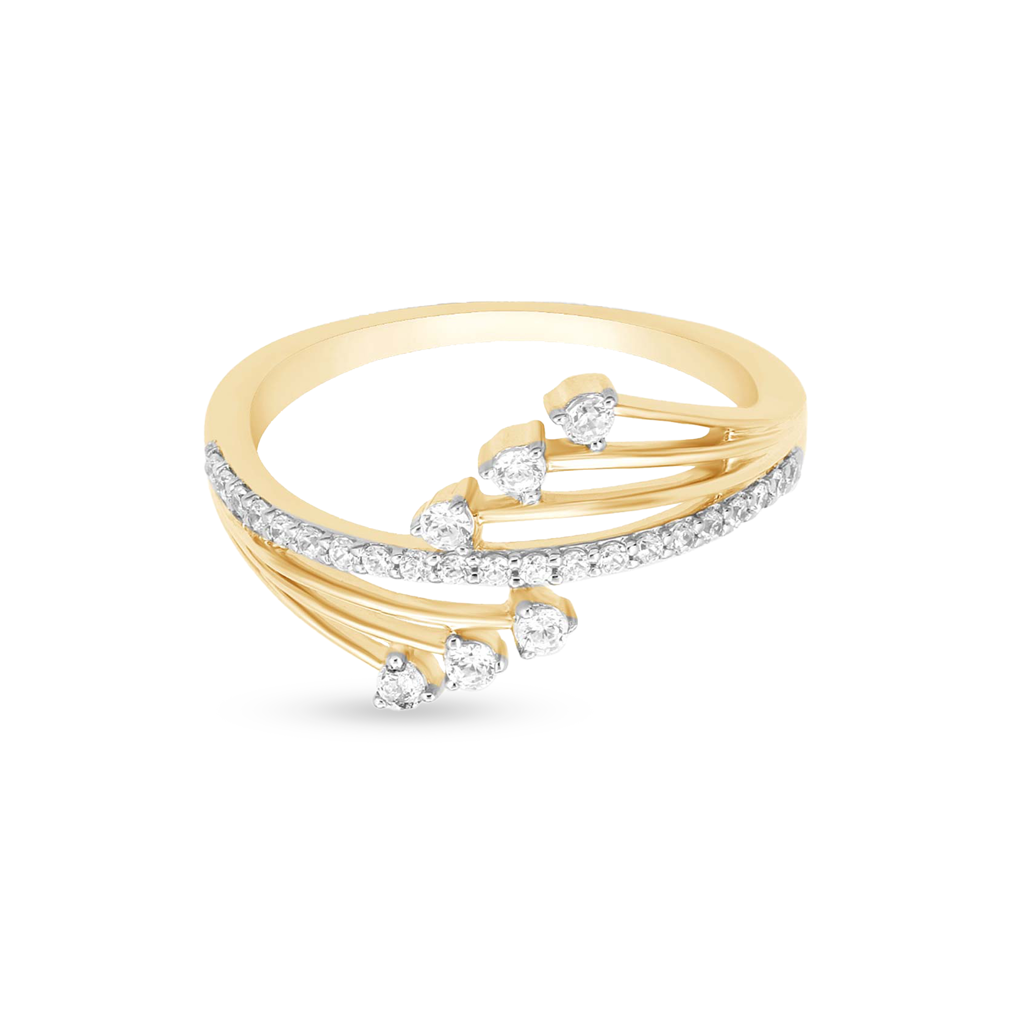 Buy Gardening Grass Design Diamond Ring |GRT Jewellers