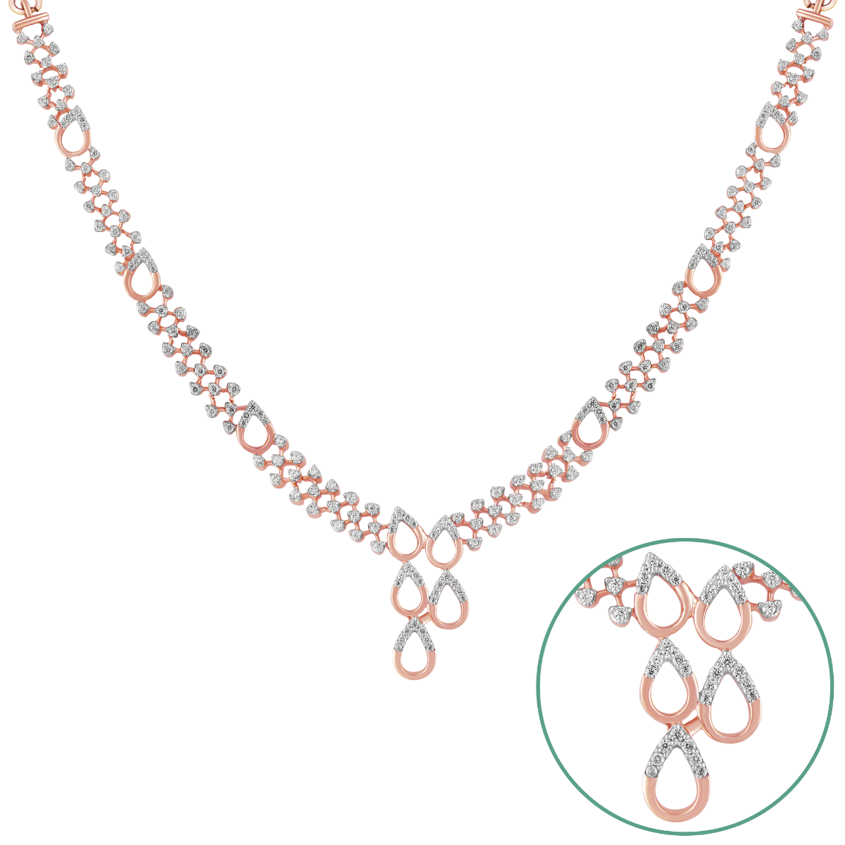 Buy Classic Intricate Diamond Necklace |GRT Jewellers