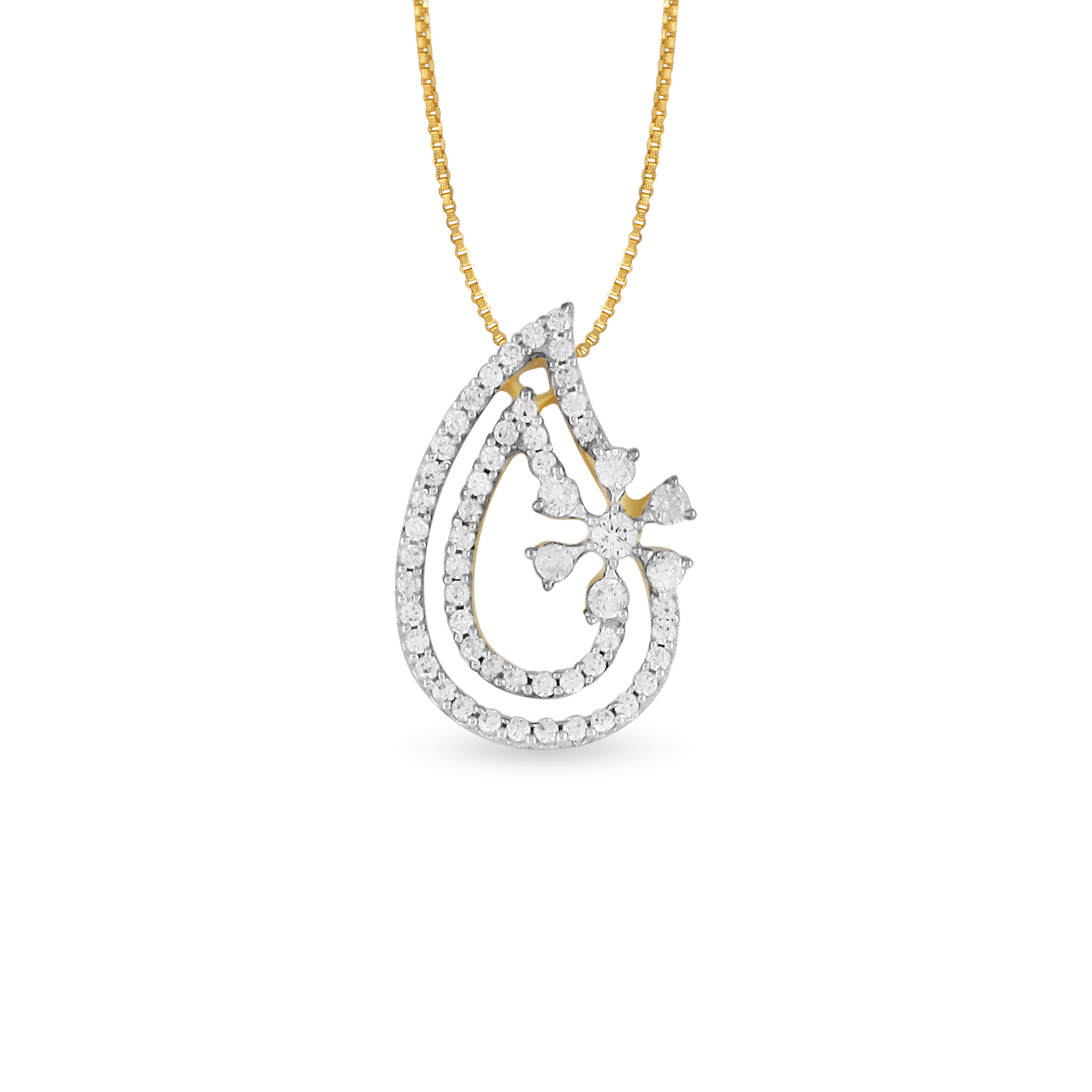 Buy Splendid Mini Floral Diamond Necklace |GRT Jewellers