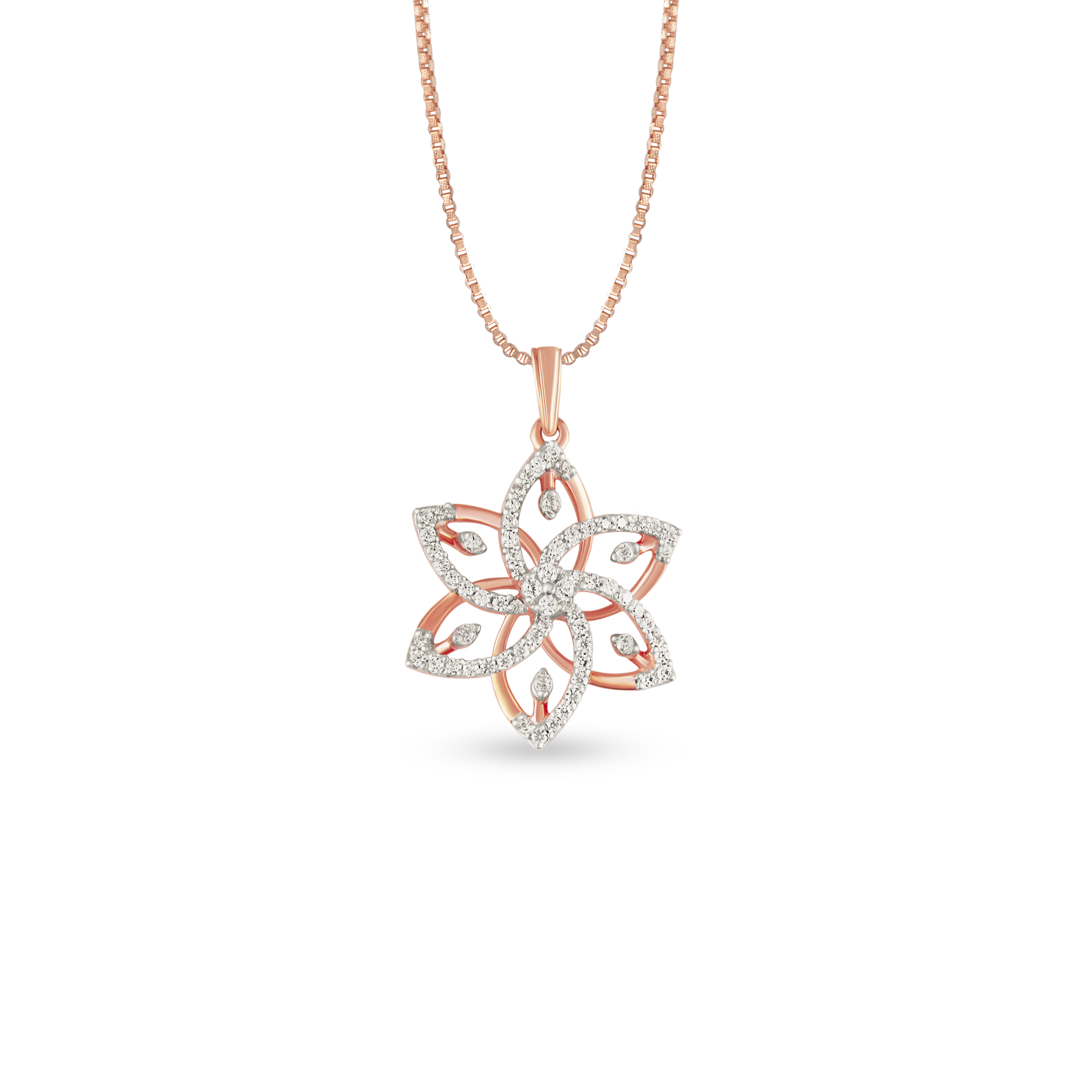 Buy Classic Trendy Interlinked Floral Diamond Pendants |GRT Jewellers