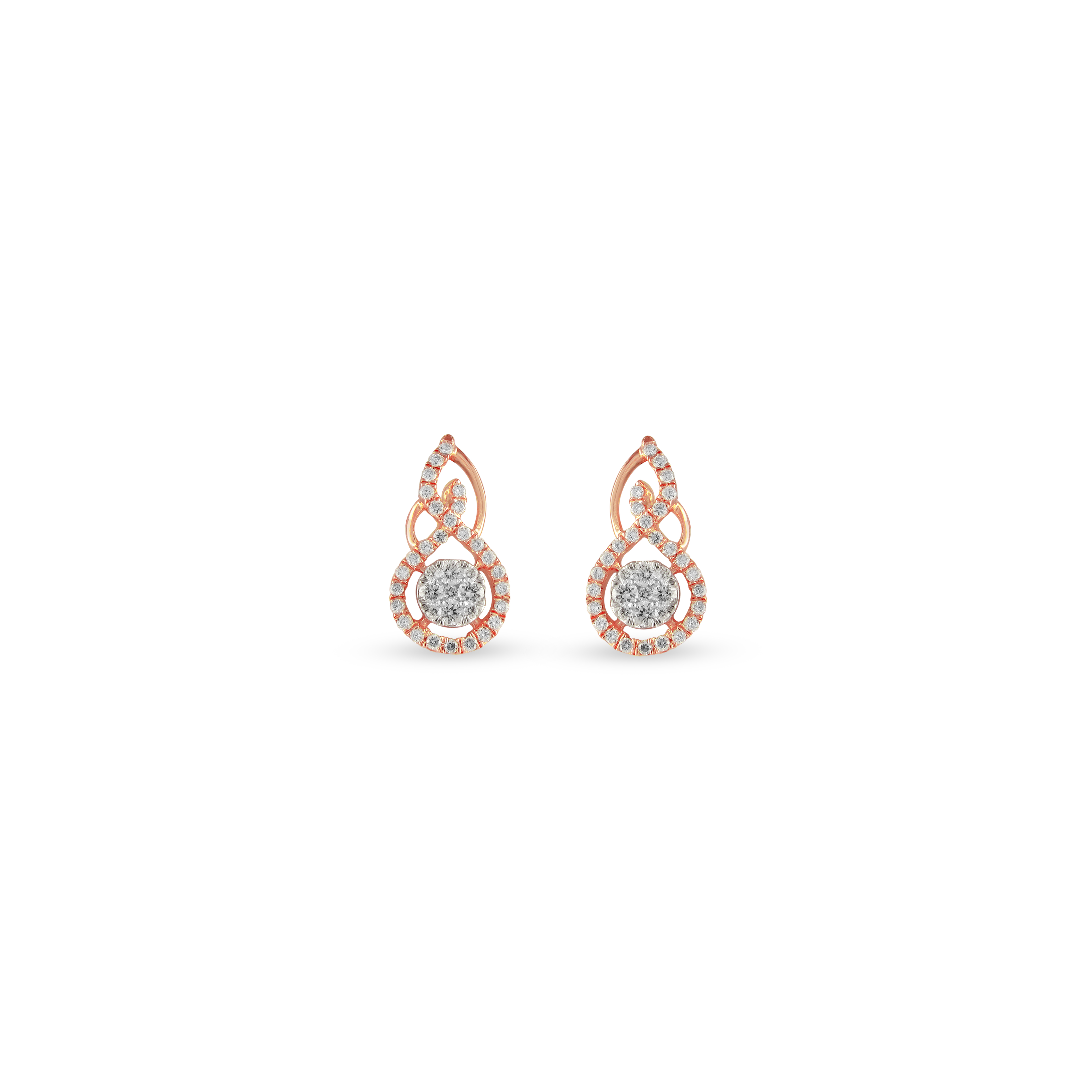 Buy Mystic Glowing Spiral Diamond Earrings |GRT Jewellers