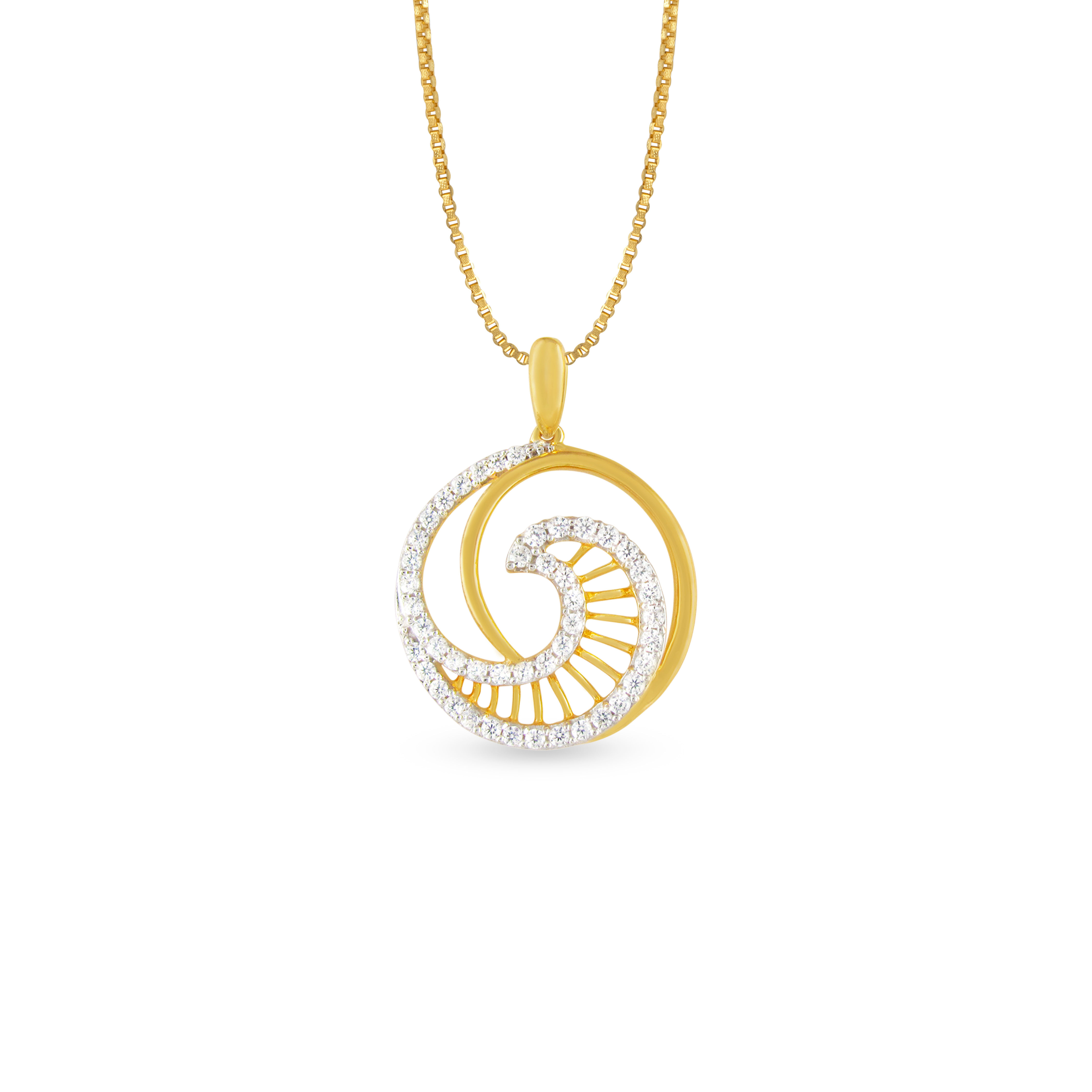 Buy Powerful Magnificent Wave Pattern Diamond Pendants |GRT Jewellers