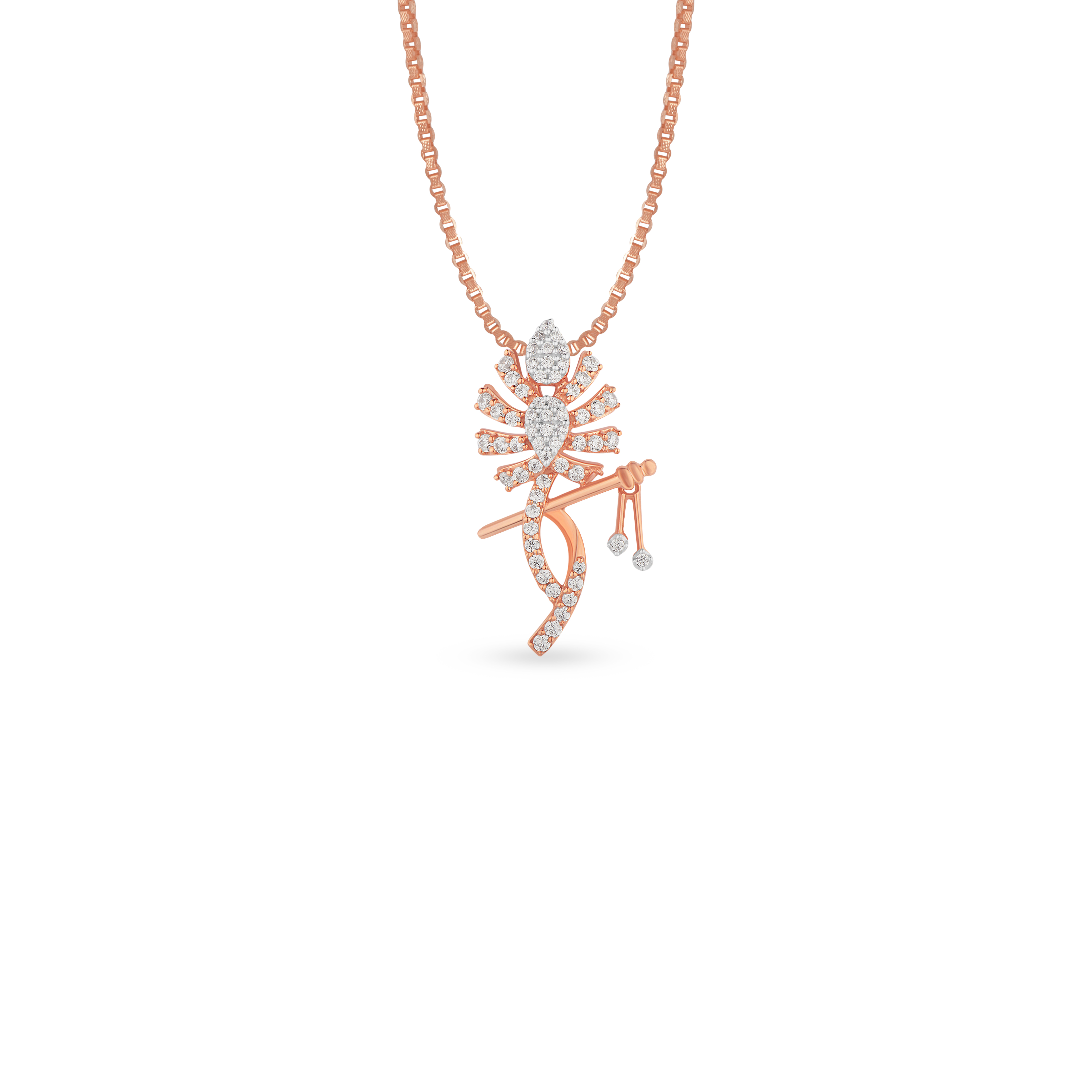 Buy Modern Chic Flute Style Diamond Pendants |GRT Jewellers
