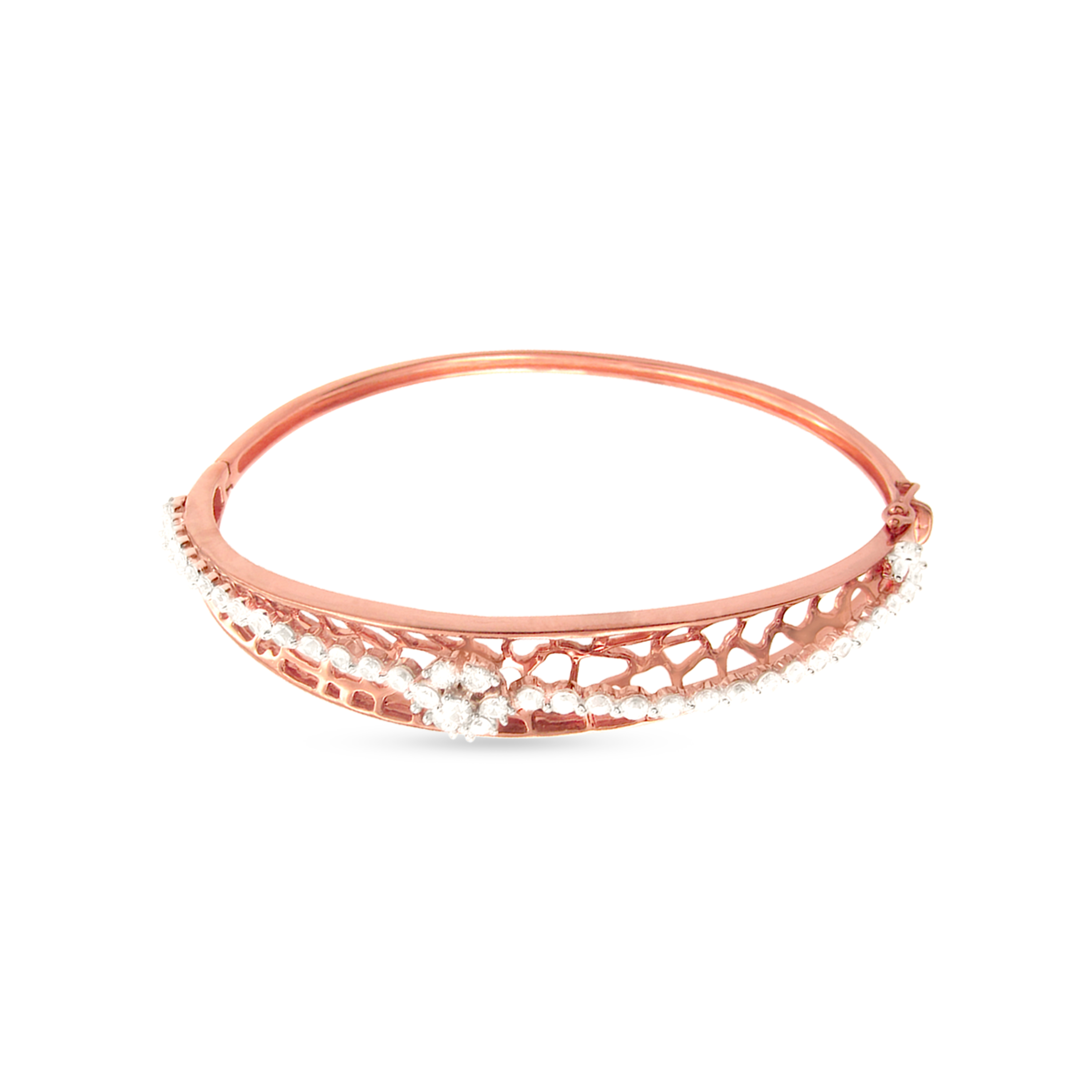 Loveable Floral Pattern Diamond Bracelets