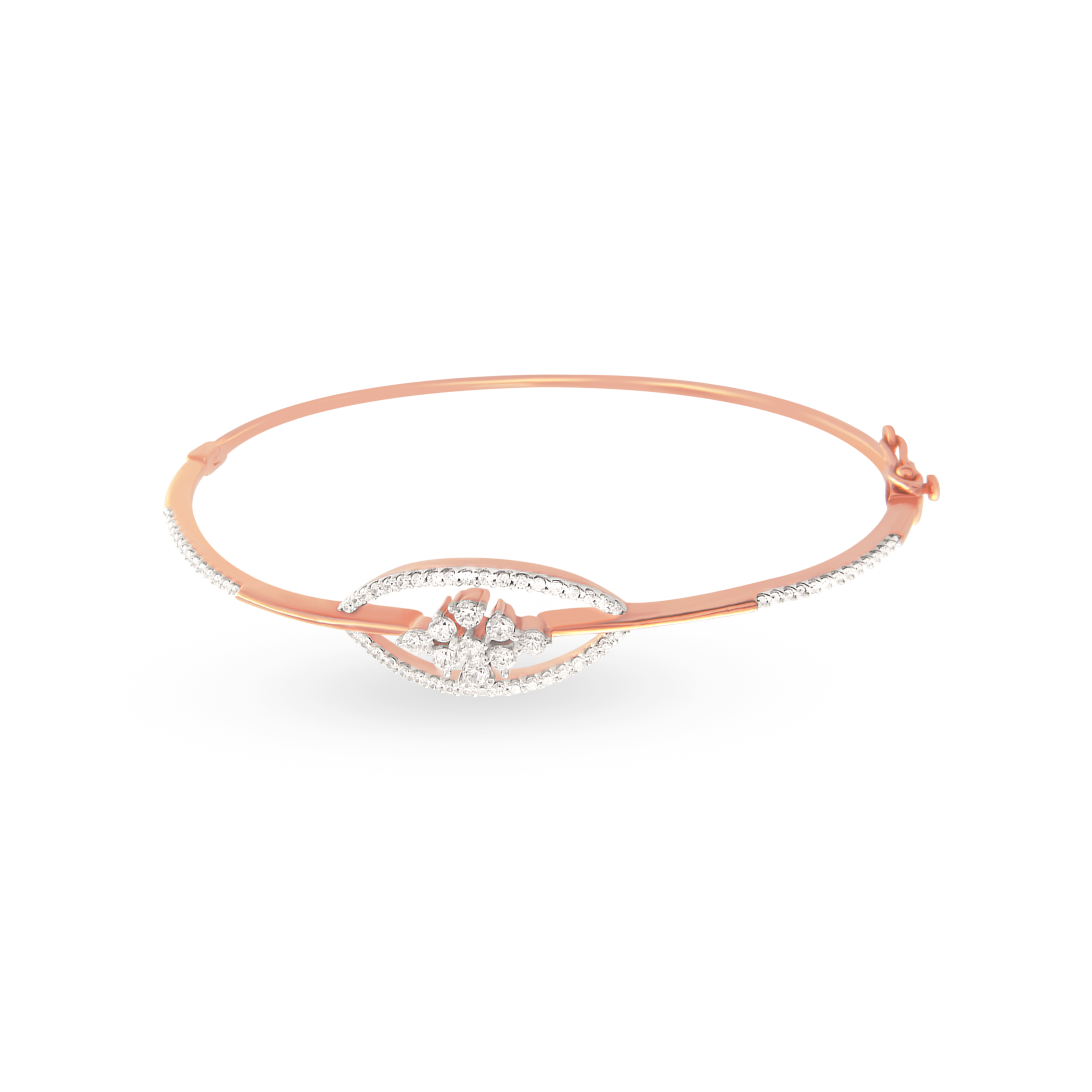 Buy Sparkling Floral Oval Pattern Diamond Bracelets |GRT Jewellers