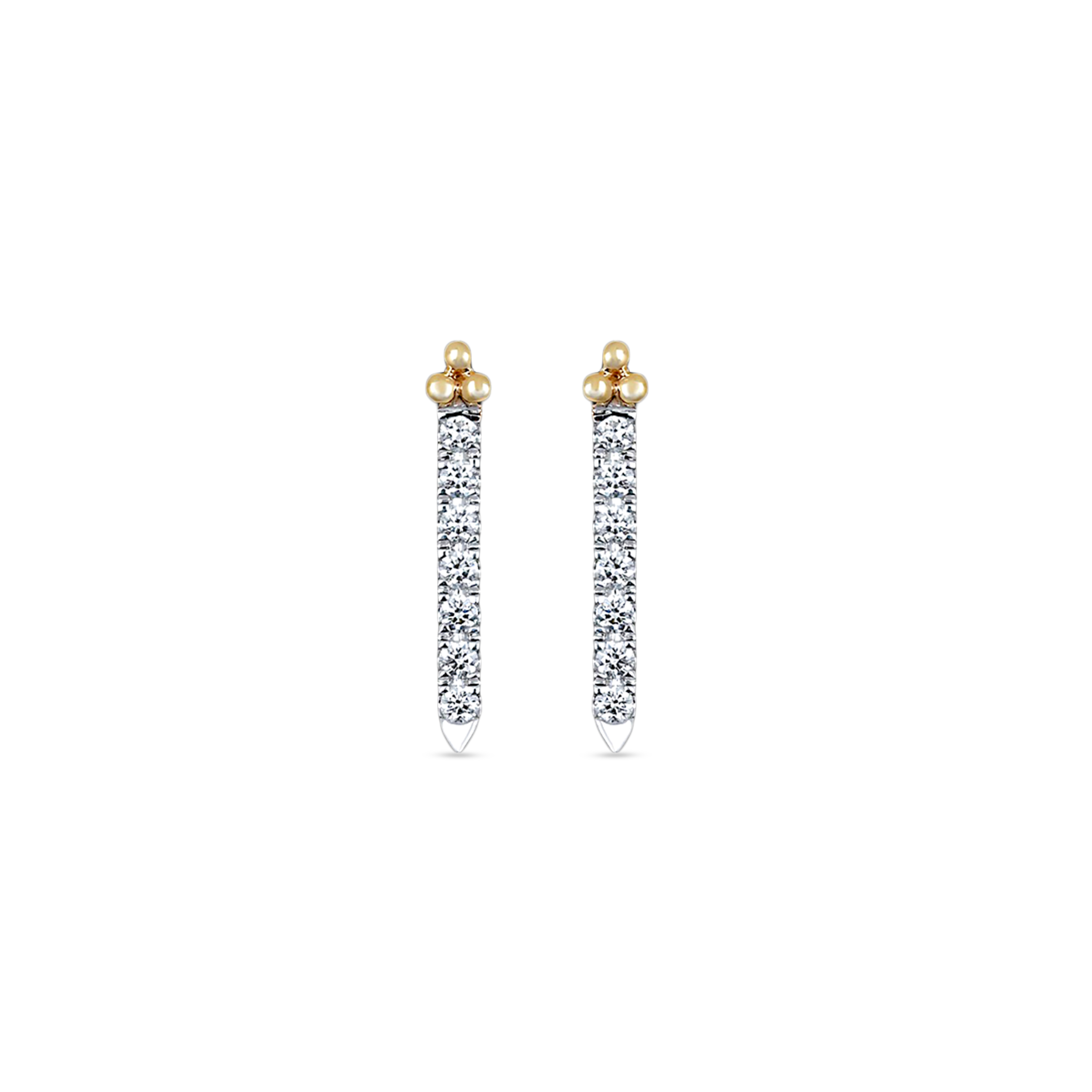 Buy Luminous Stripe Pattern Diamond Earrings |GRT Jewellers
