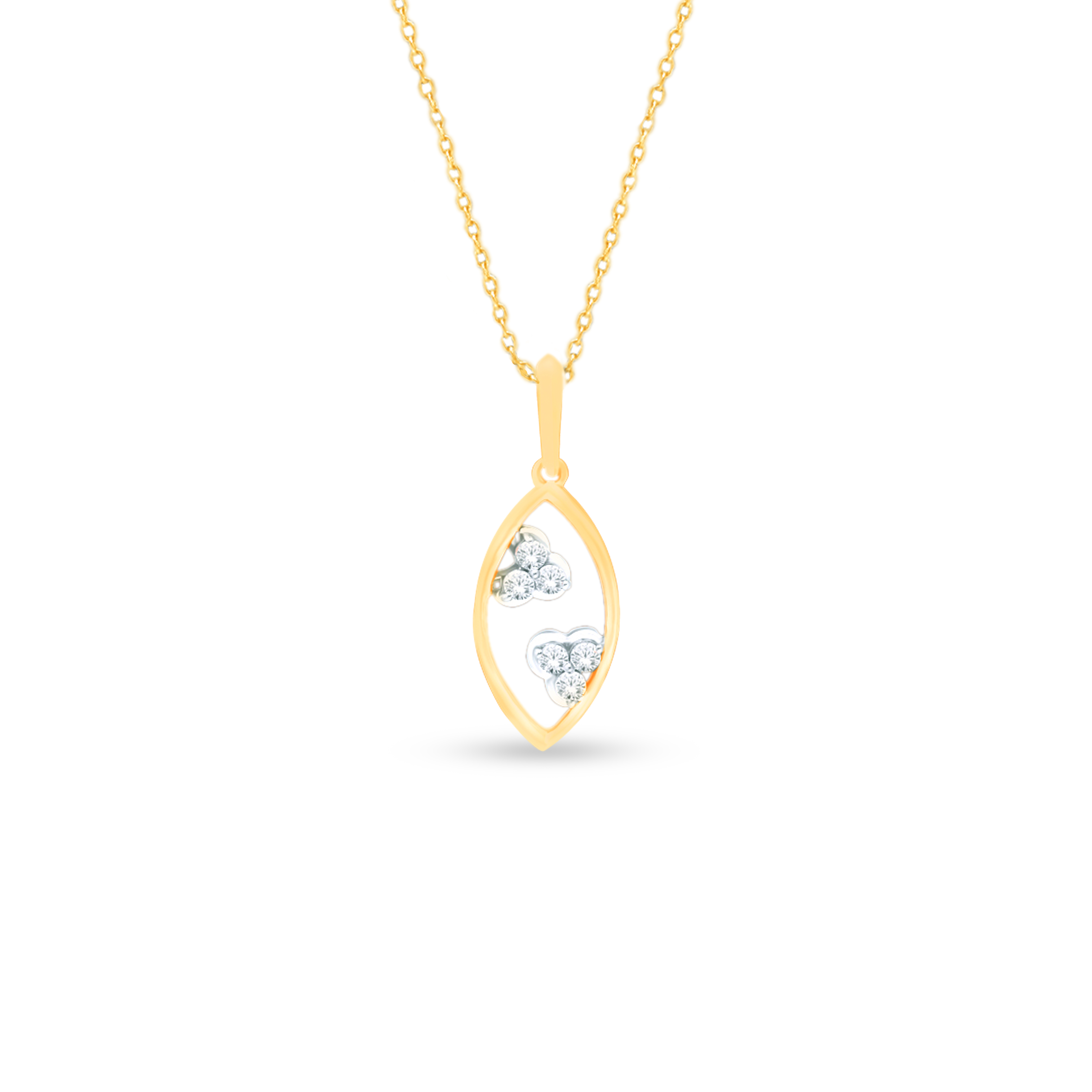 Appealing Elliptical Shape Diamond Pendant Customization 736A001756-1