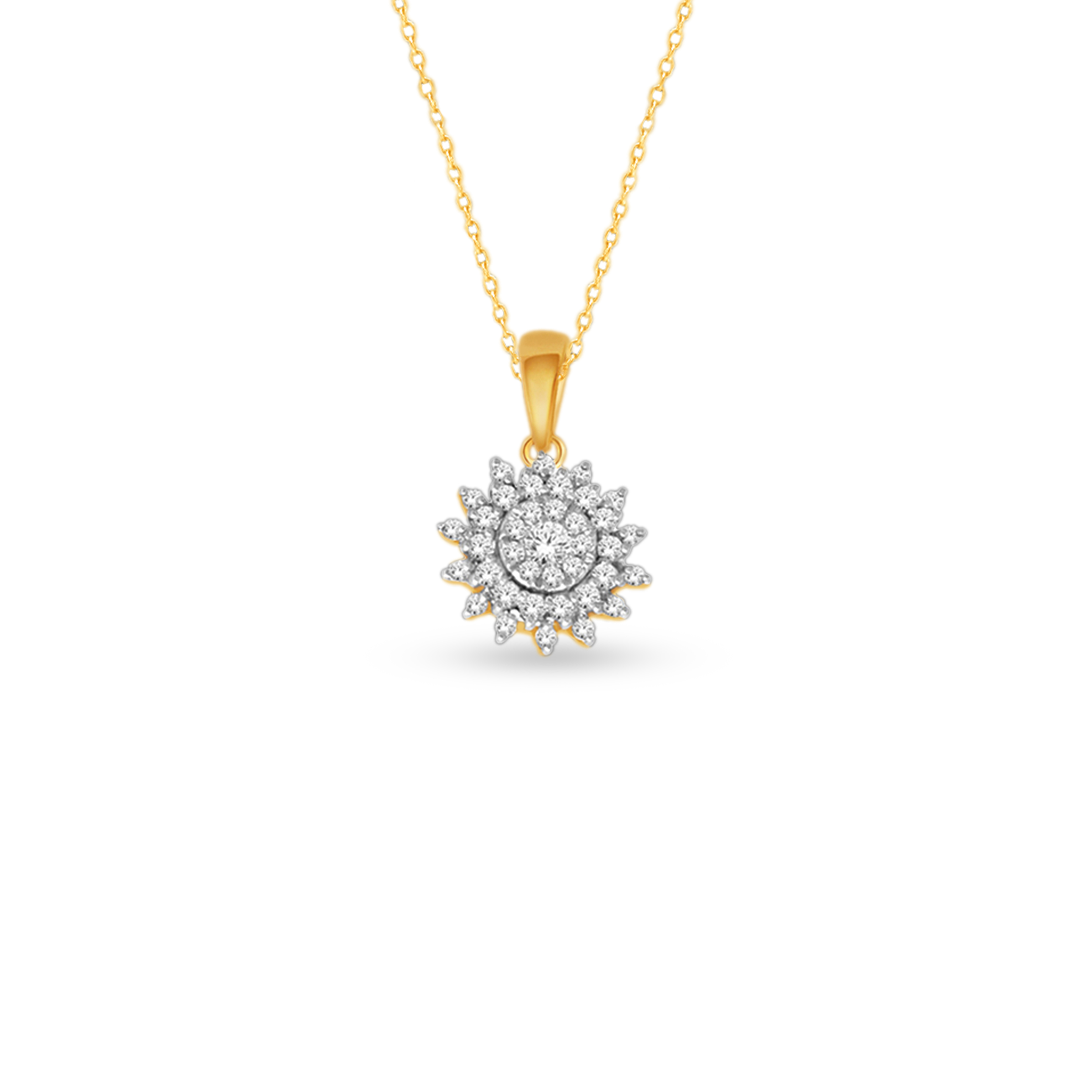 Buy Scintillating Floral Diamond Pendant |GRT Jewellers