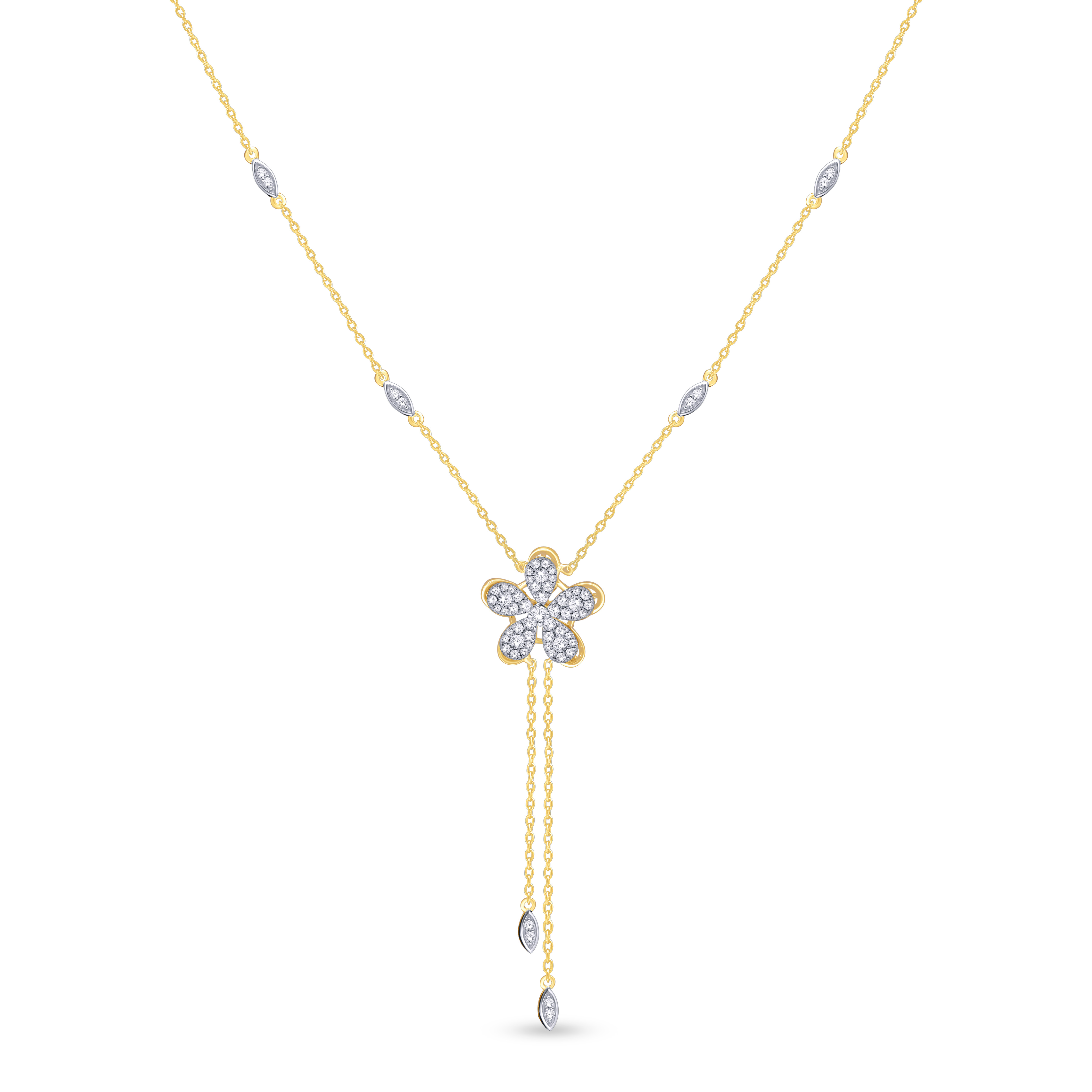 Buy Elegant Blooms Diamond Necklace |GRT Jewellers