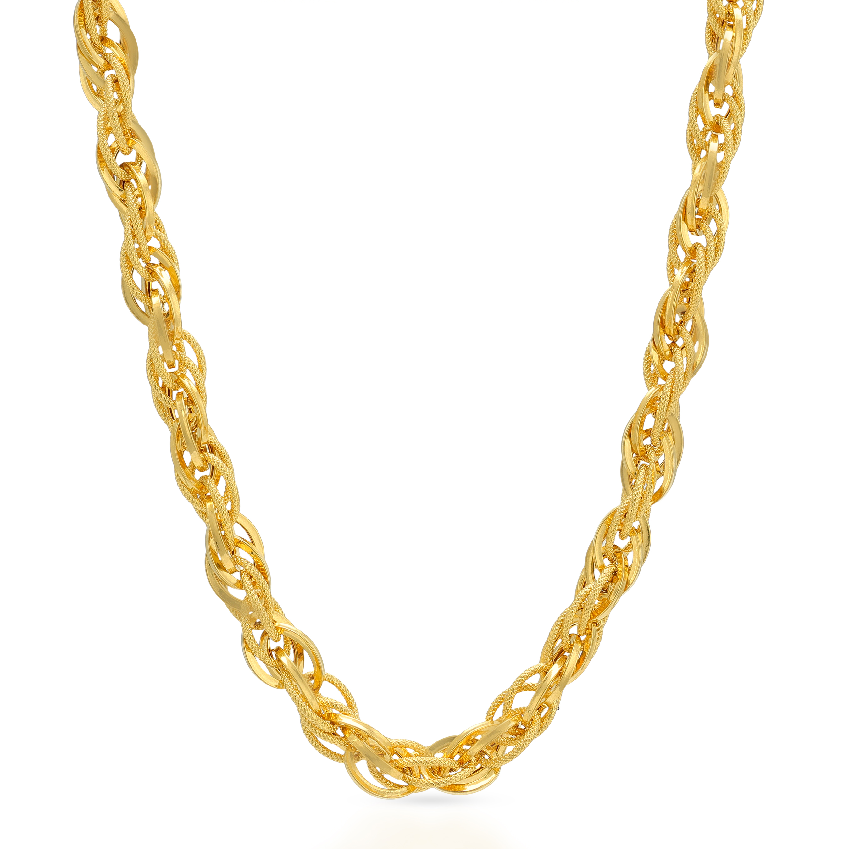 Classic Glossy Matt Finish Gold Chain