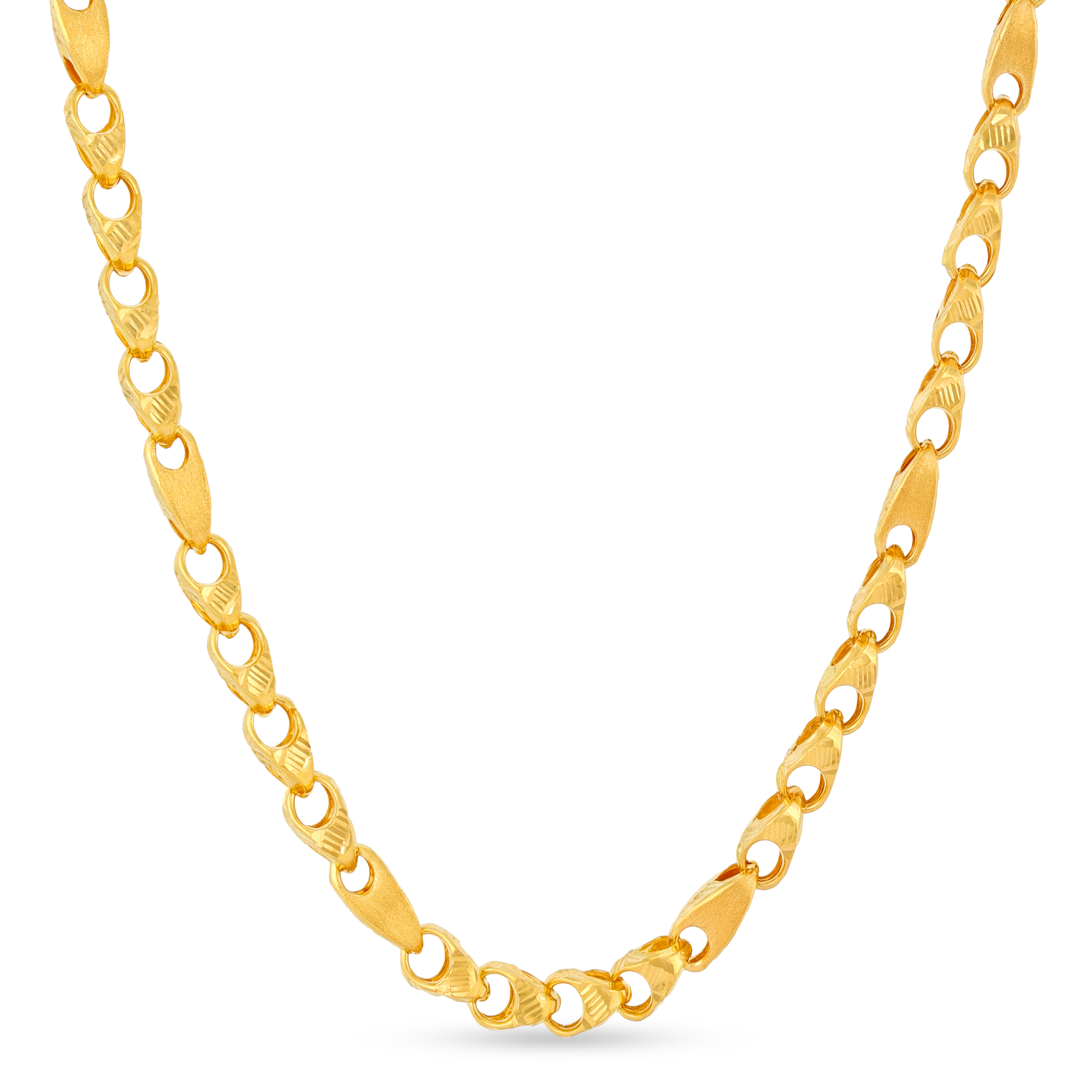Shop Classic Dual Finish Gold Chain | Latest Gold Chain Designs | GRT