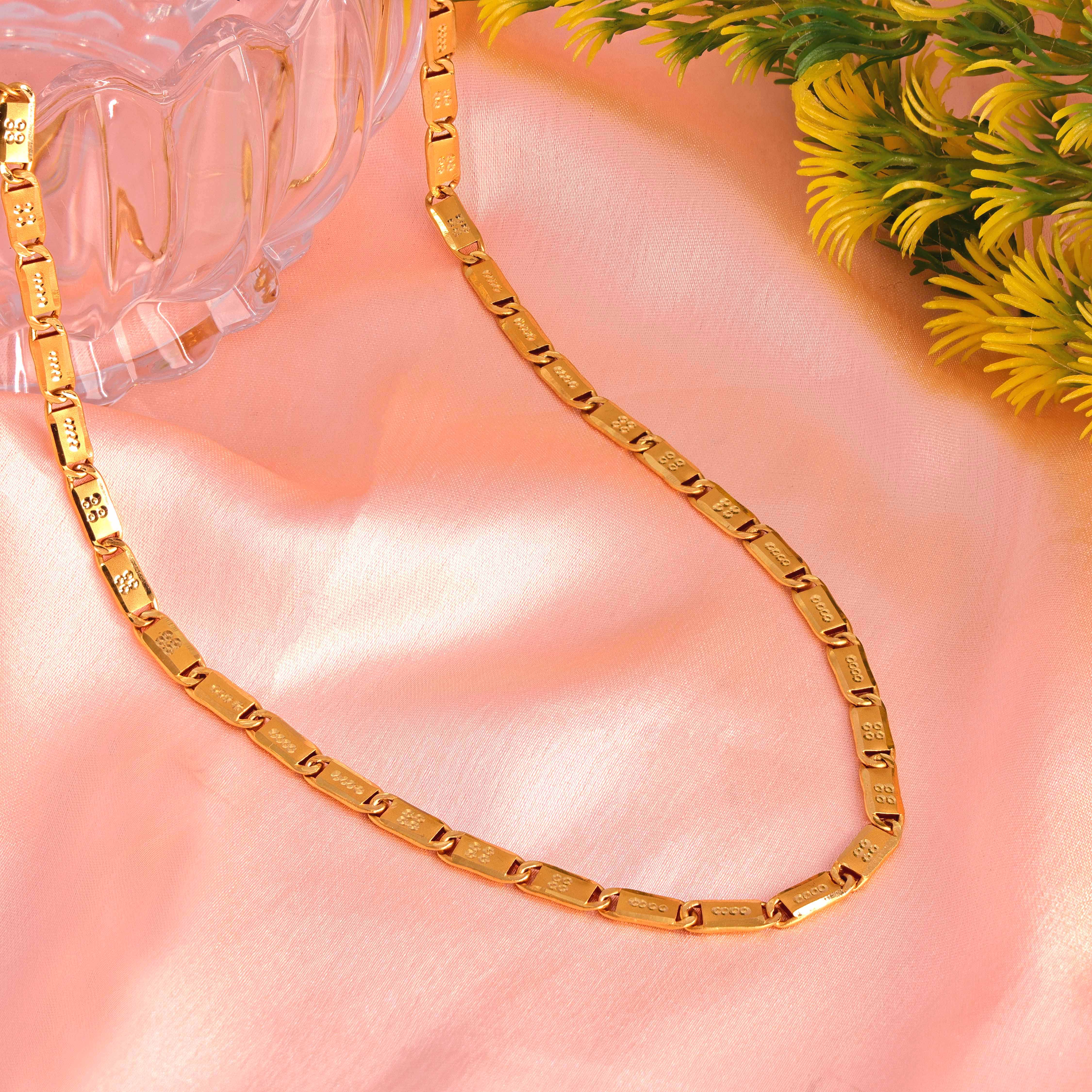 Buy Stylish Dot-Pattern Gold Chain | GRT Jewellers