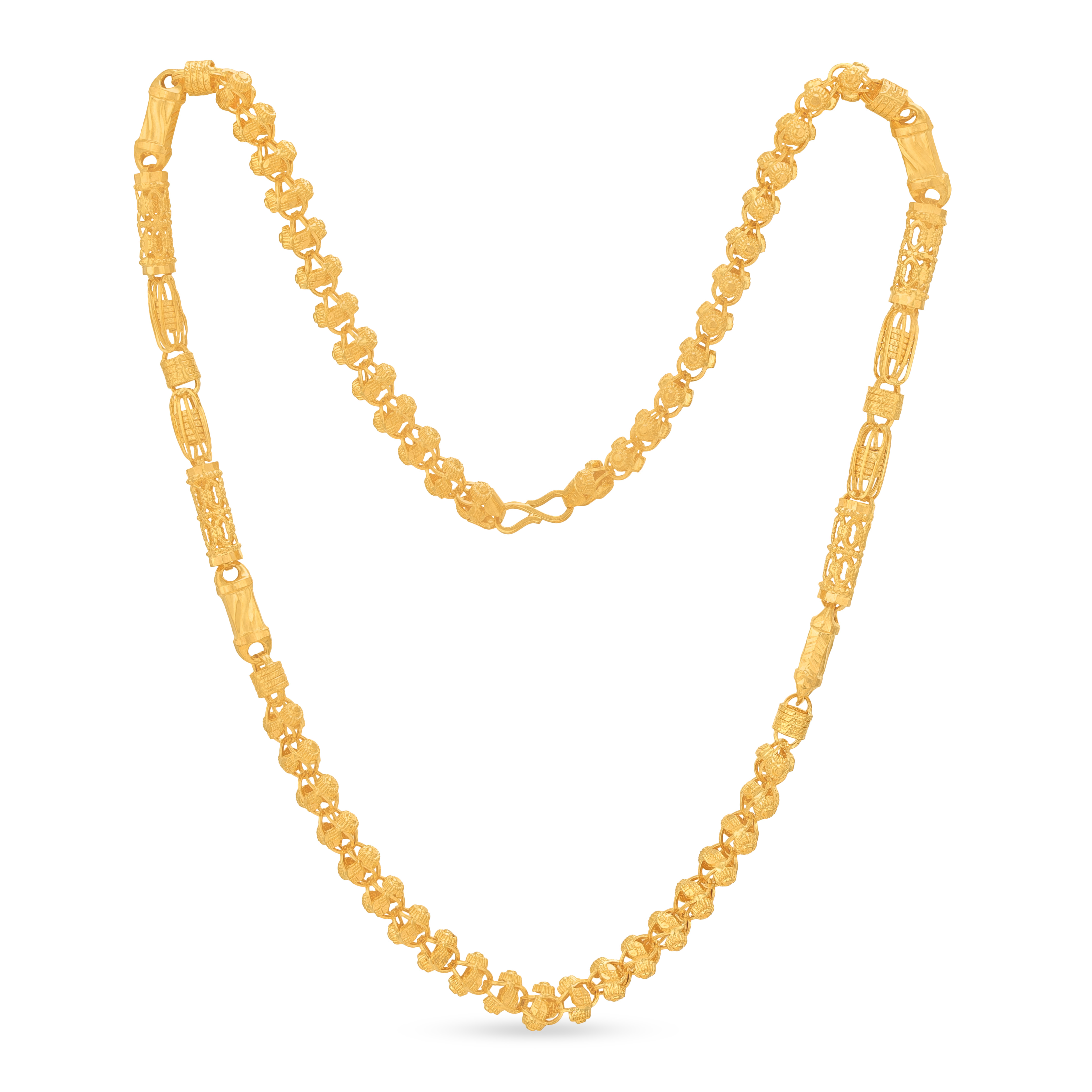Buy Chic Geometric Circle Designed Gold Chain | GRT Jewellers