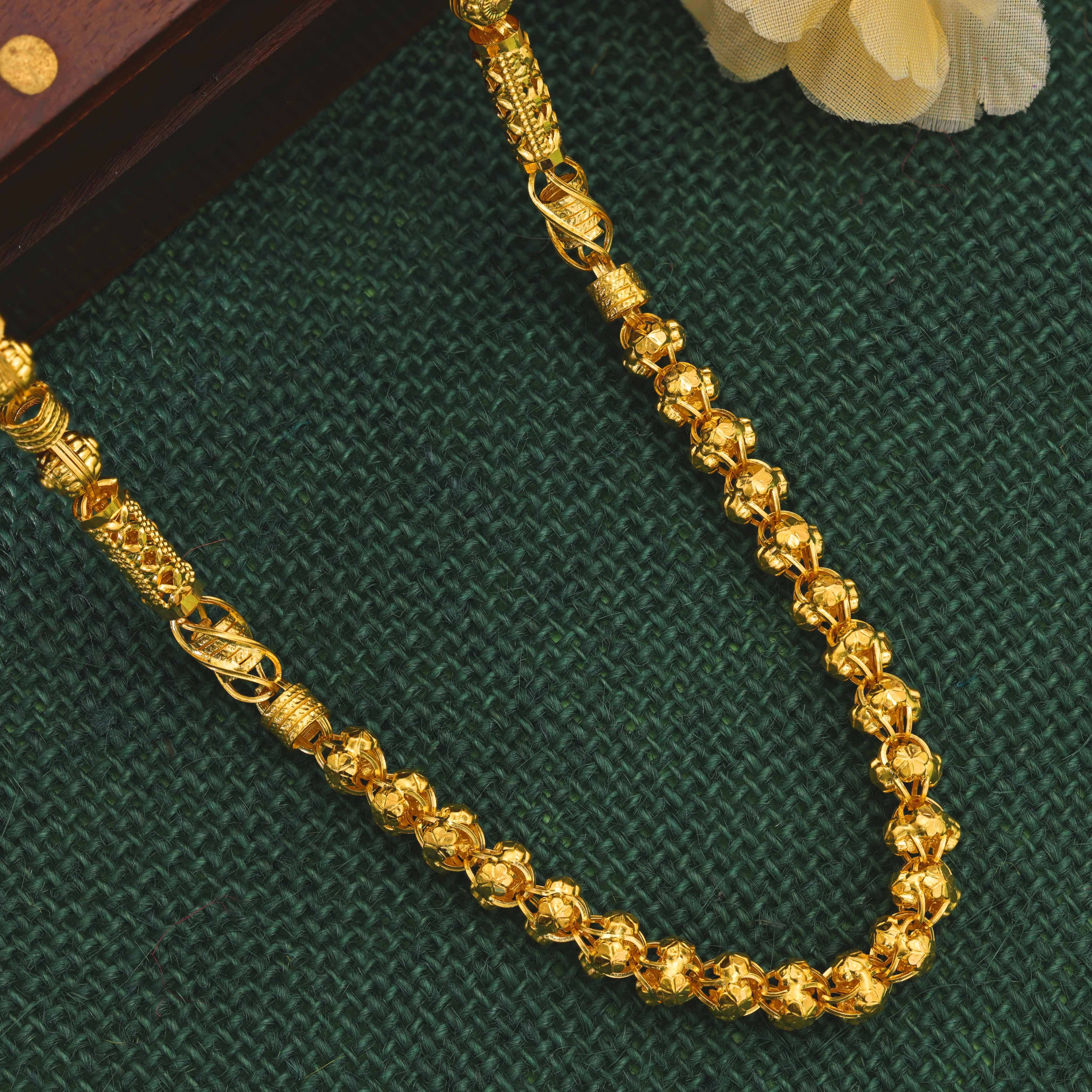 Buy Ornate Floral Gold Chain | GRT Jewellers
