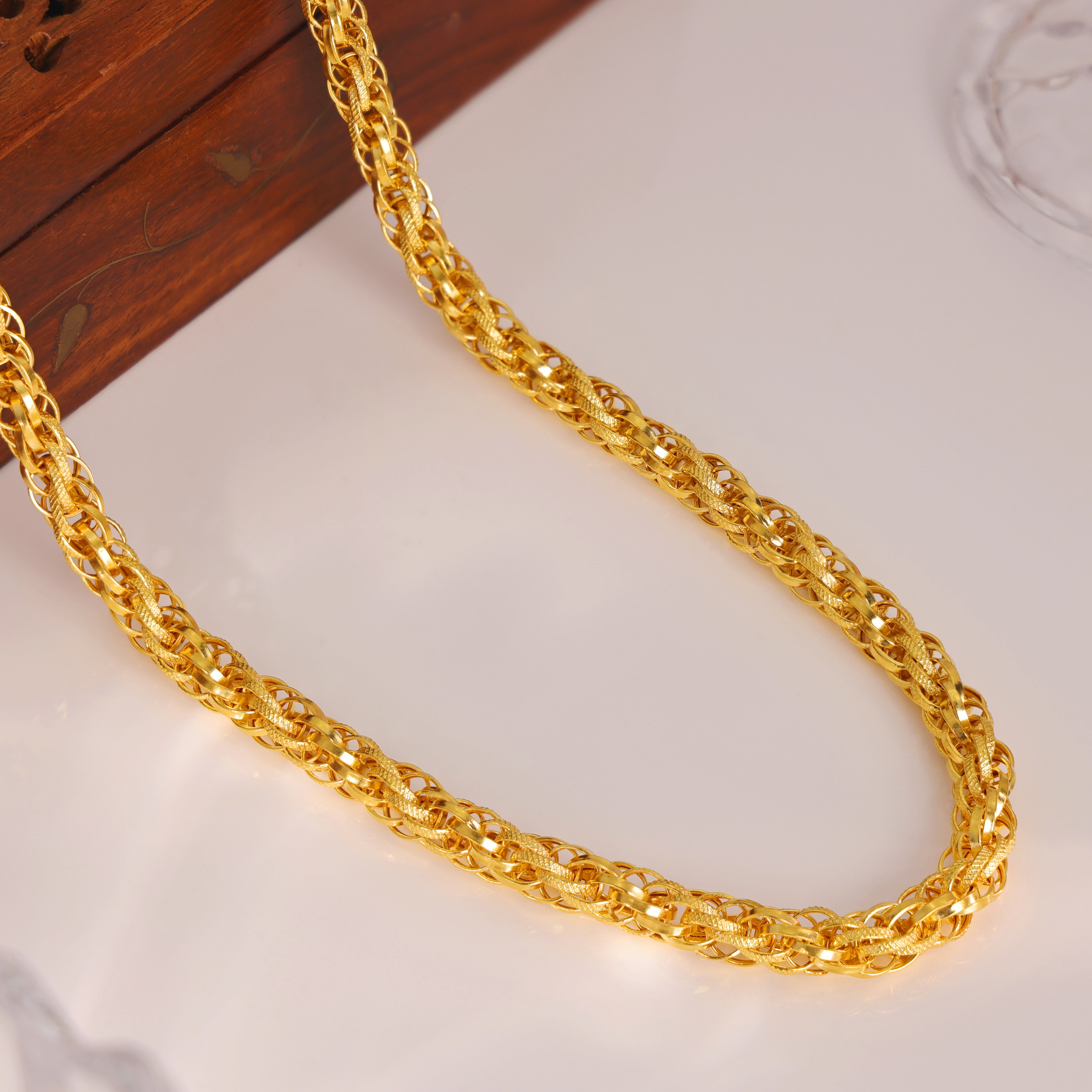 Buy Intricate Twisted Gold Chain | GRT Jewellers
