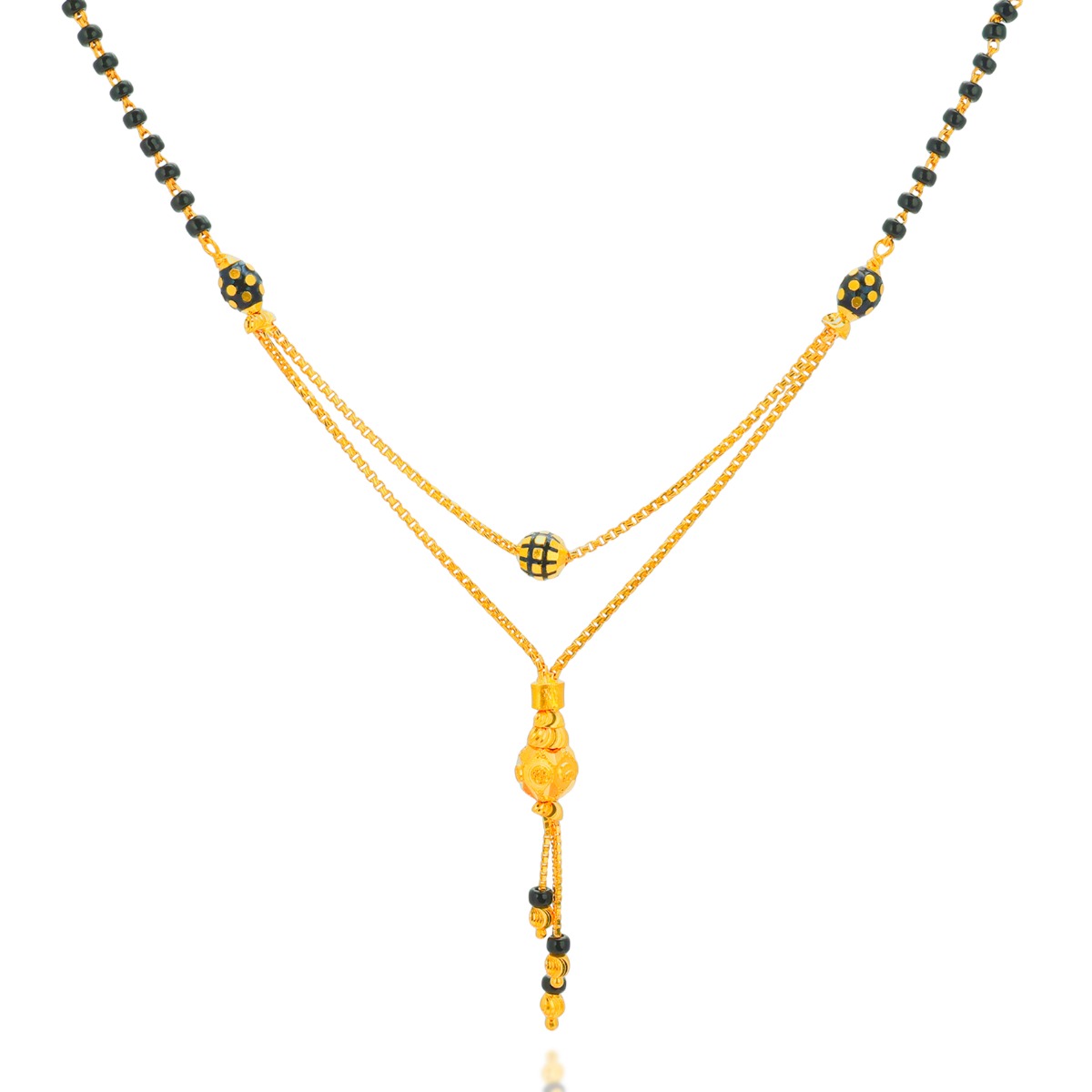 Buy Stunning Dual Layer Beaded Gold Chain | GRT Jewellers